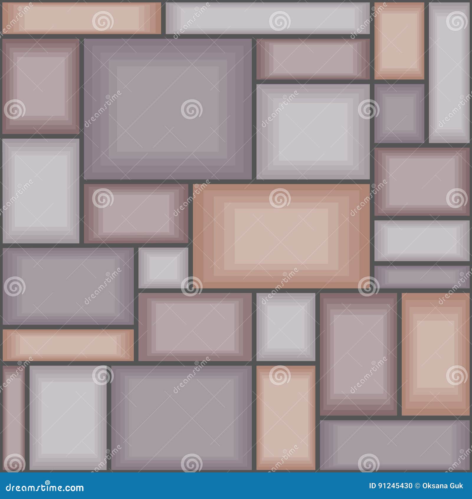 Seamless Pattern from Rectangular Stones. Stock Vector - Illustration ...