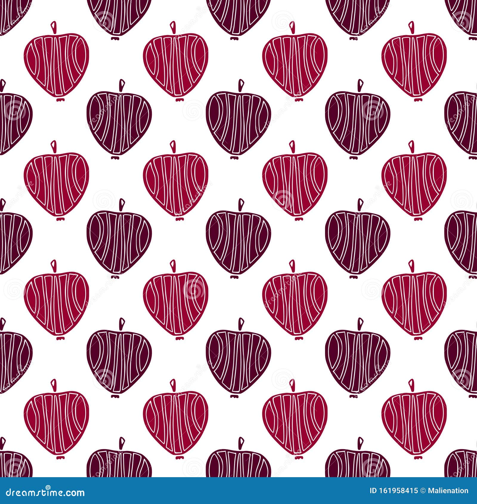 Seamless Pattern with Red Apples. Printable Abstract Apples Wallpaper ...