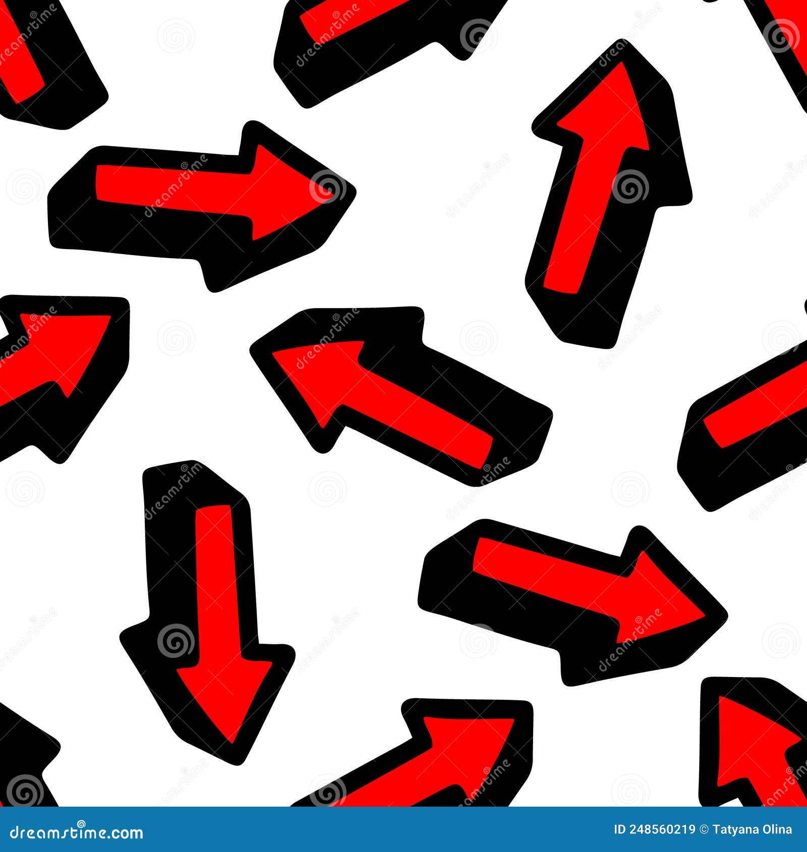 Seamless Pattern with a Red Arrow .Vector Illustration Stock Vector ...
