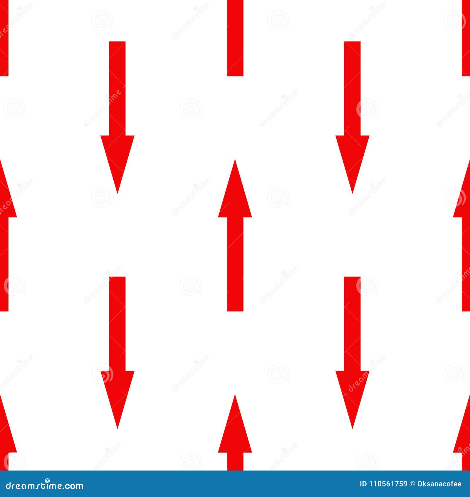 Seamless Pattern. Red Arrow On White Background. Stock Vector ...