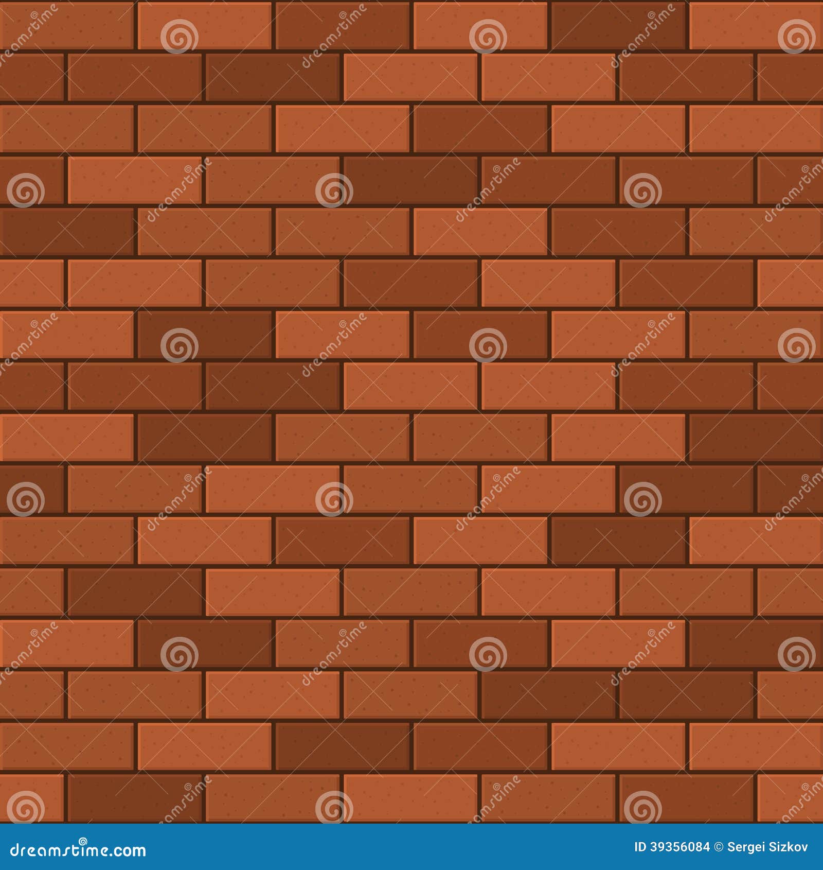 Seamless Pattern of Red Brick. Vector Stock Vector - Illustration of ...