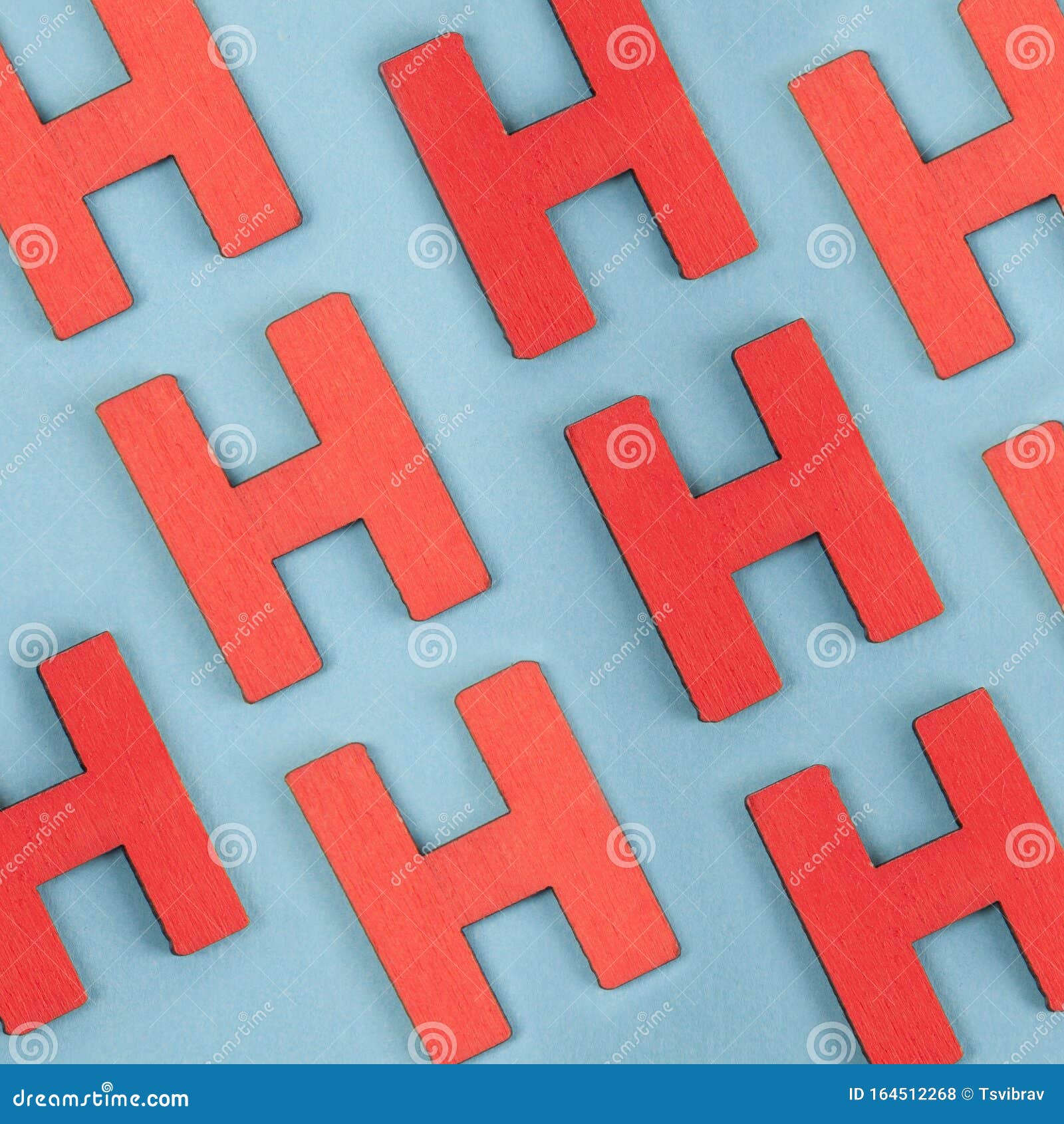 Seamless Pattern of Red Capital Letters H. Stock Illustration ...