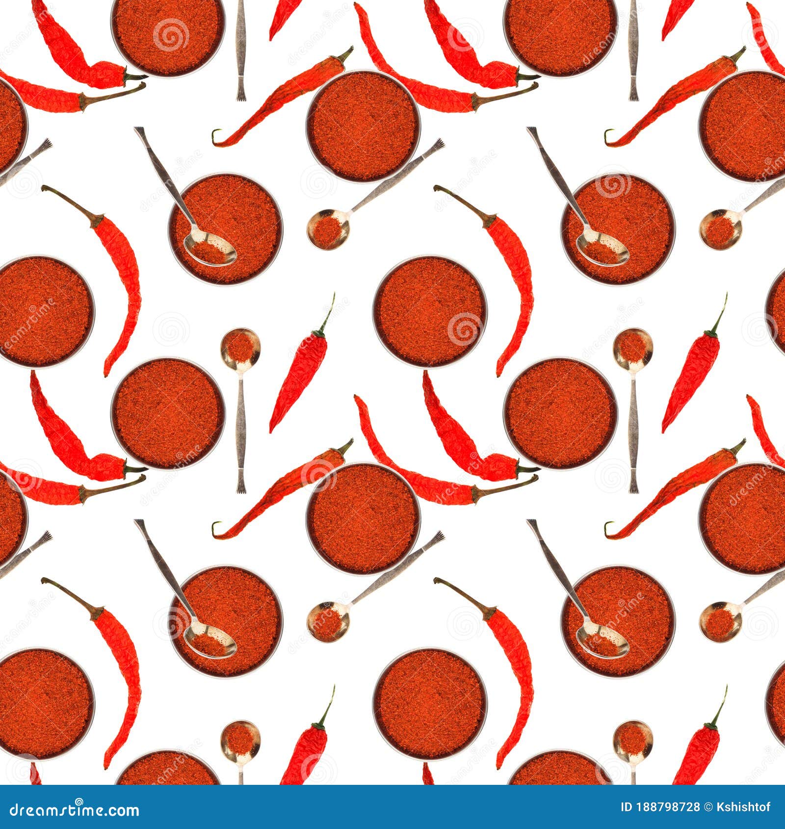 Seamless Pattern with Red Chili Peppers Stock Photo - Image of ...