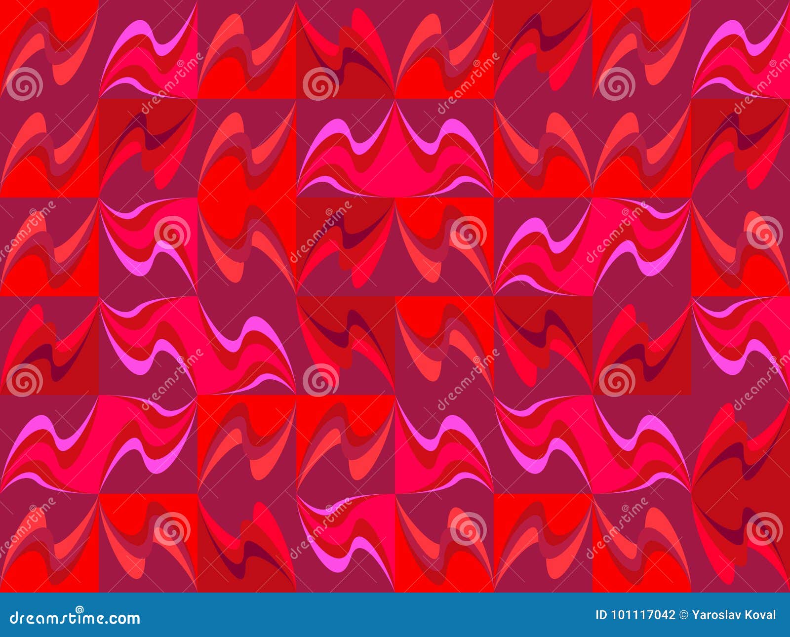Seamless Pattern from Red Color Tiles Background Stock Illustration ...
