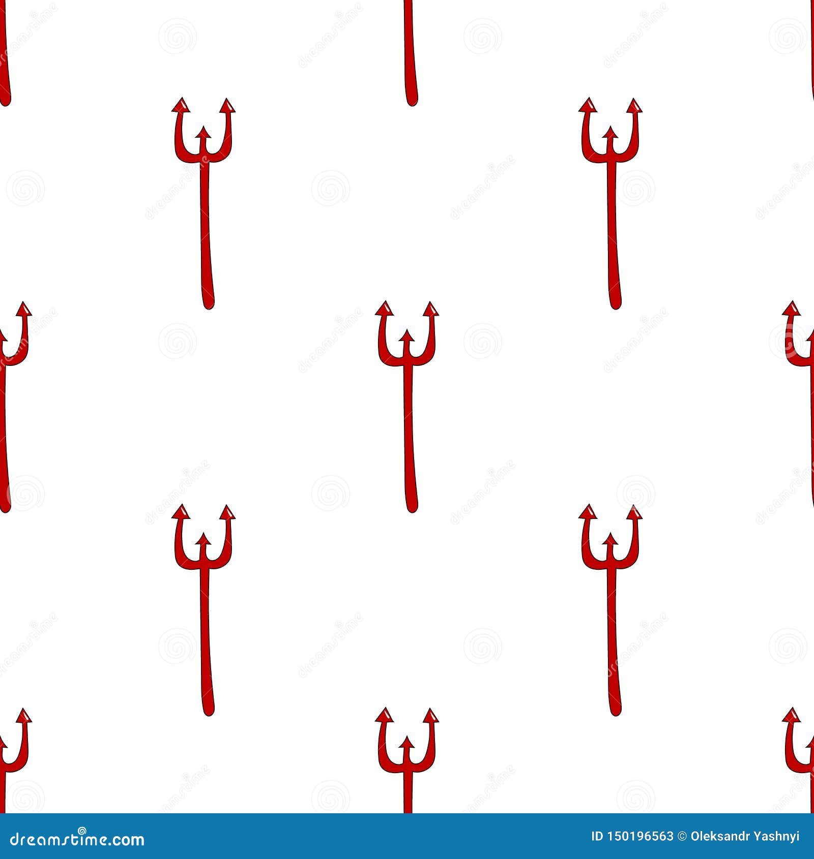 Seamless Pattern with Red Devil Tridents. Hell Concept Stock Vector ...
