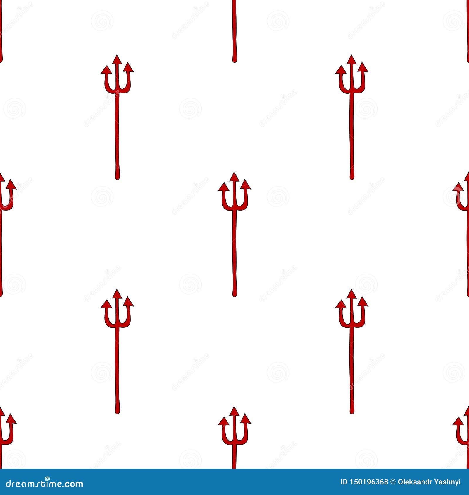 Seamless Pattern with Red Devil Tridents. Hell Concept Stock Vector ...
