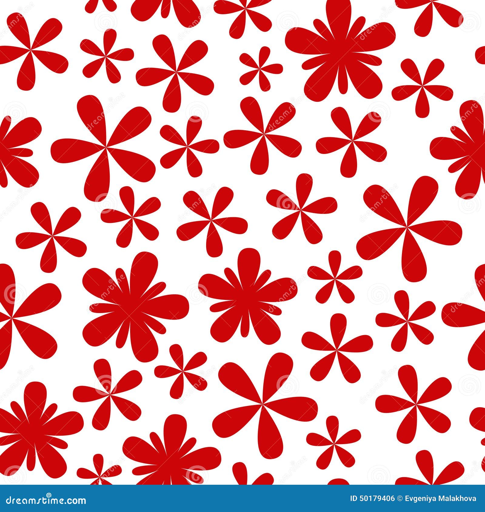 Seamless Pattern with Red Flowers Stock Vector - Illustration of ...