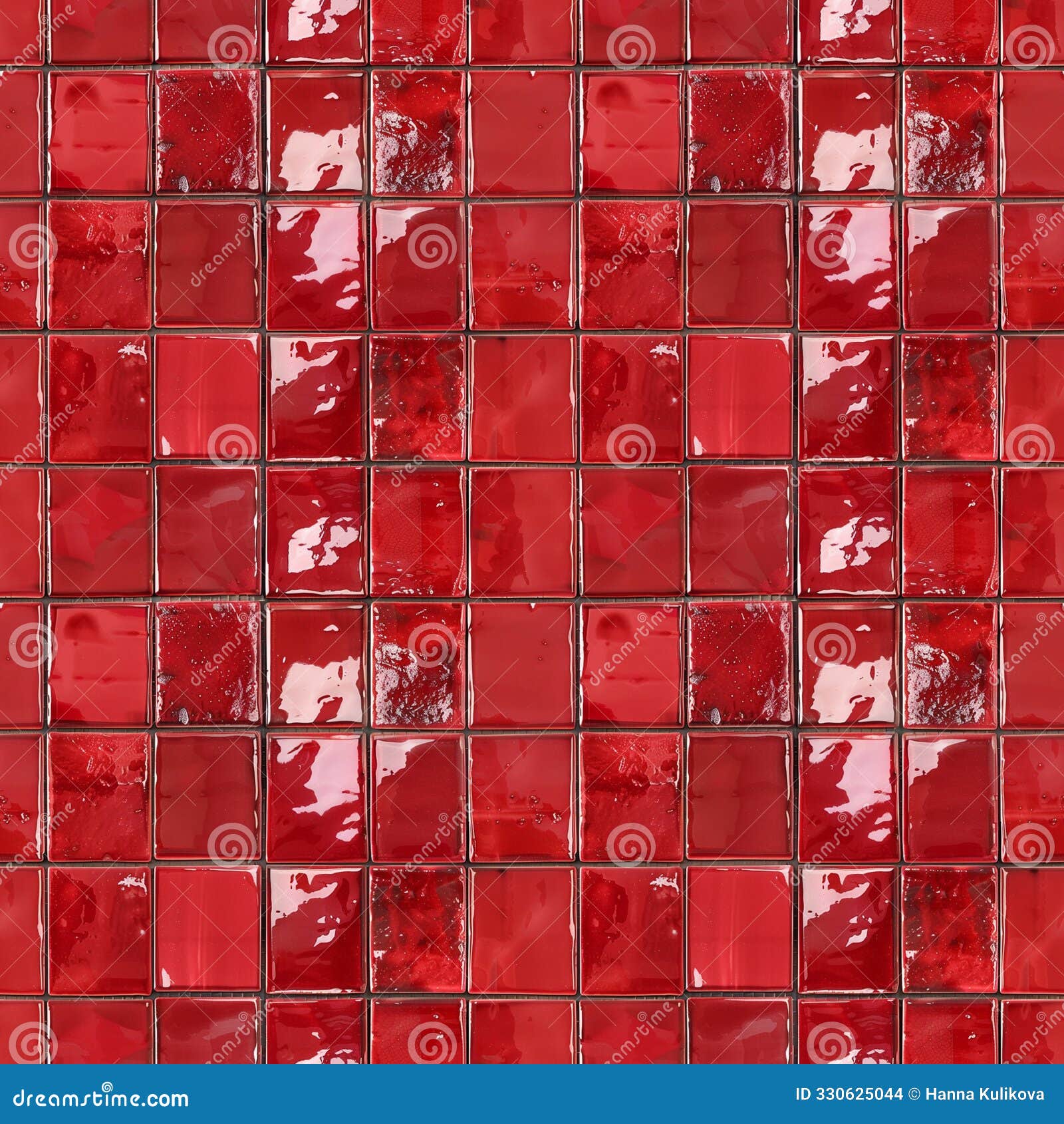 Seamless Pattern of Red Glossy Ceramic Tile Texture. Stock Illustration ...