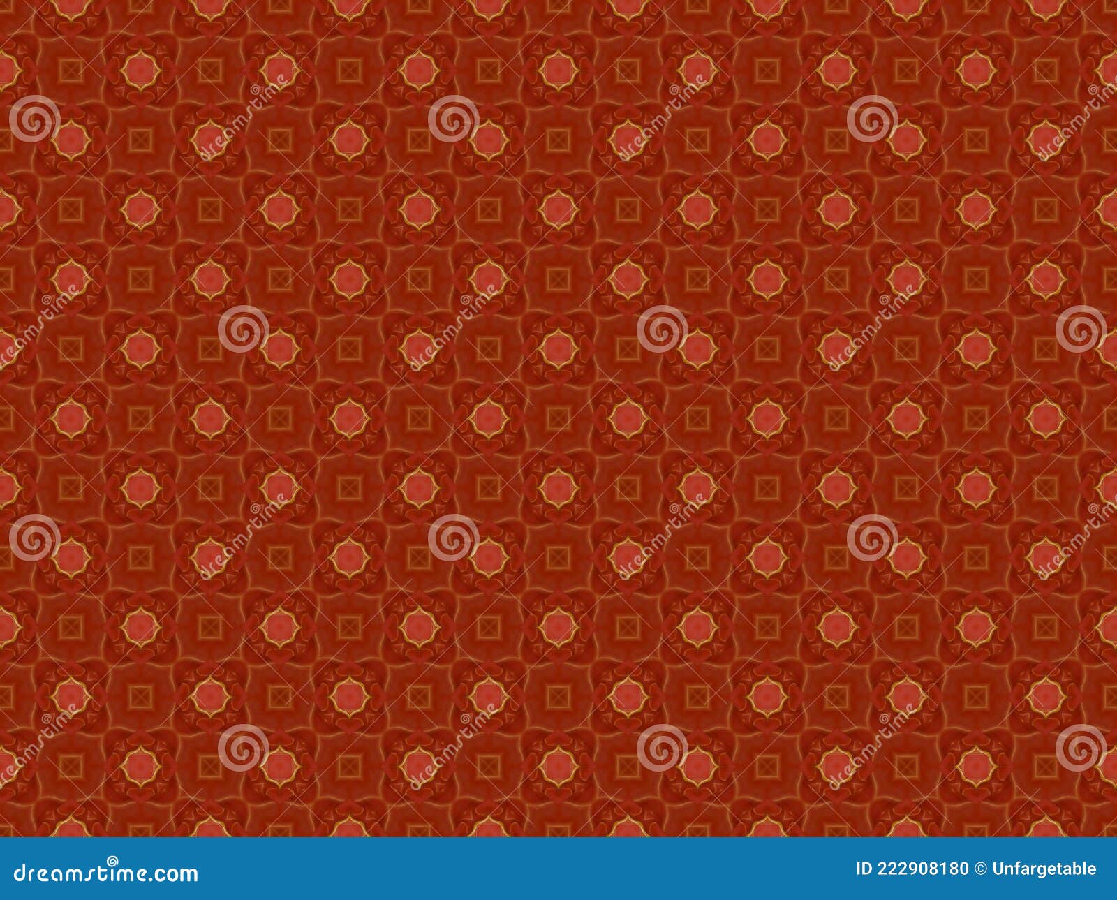Seamless Pattern with Red Repeating Elements Stock Illustration ...