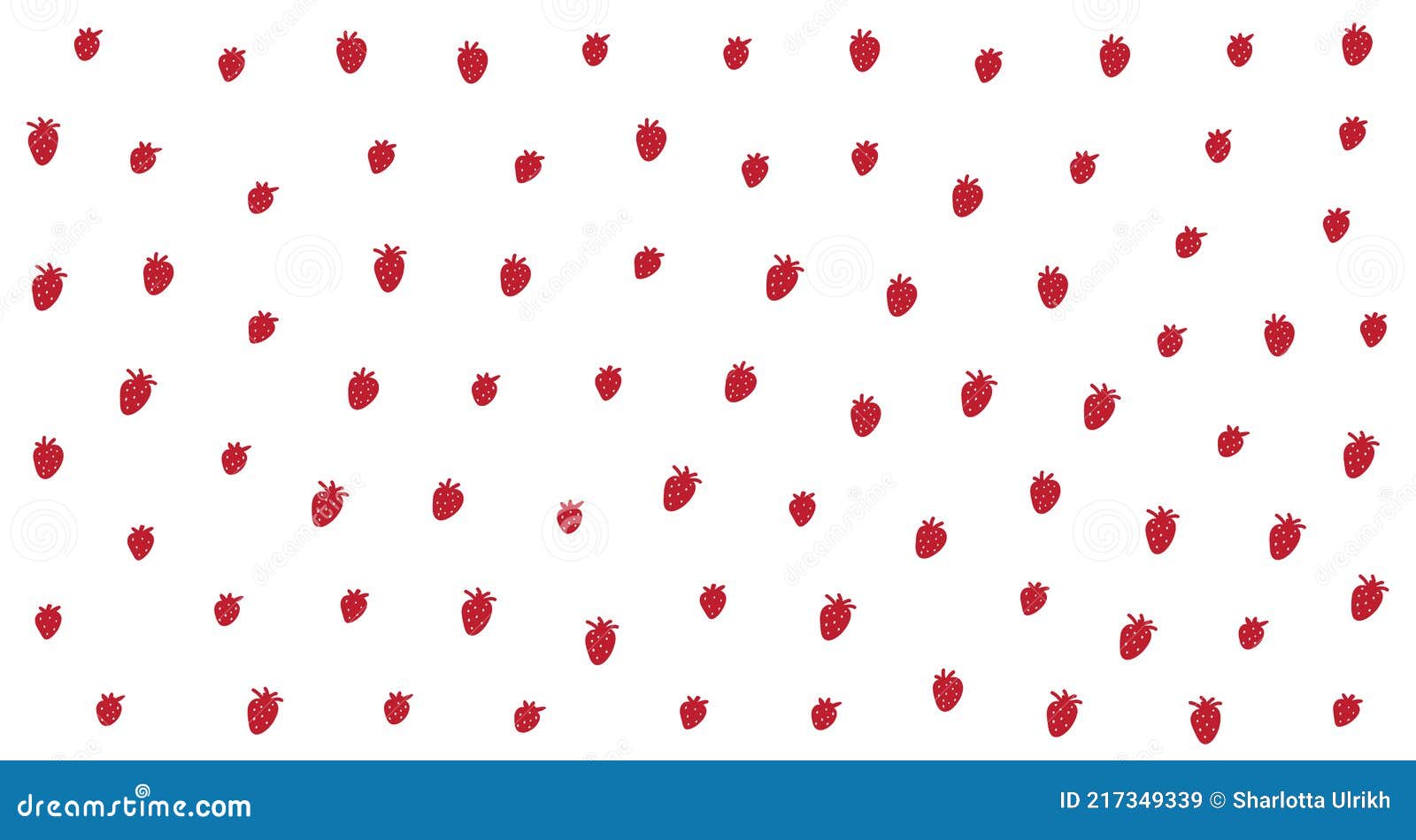 Seamless Pattern of Red Strawberries - Vector Illustration Stock Vector ...