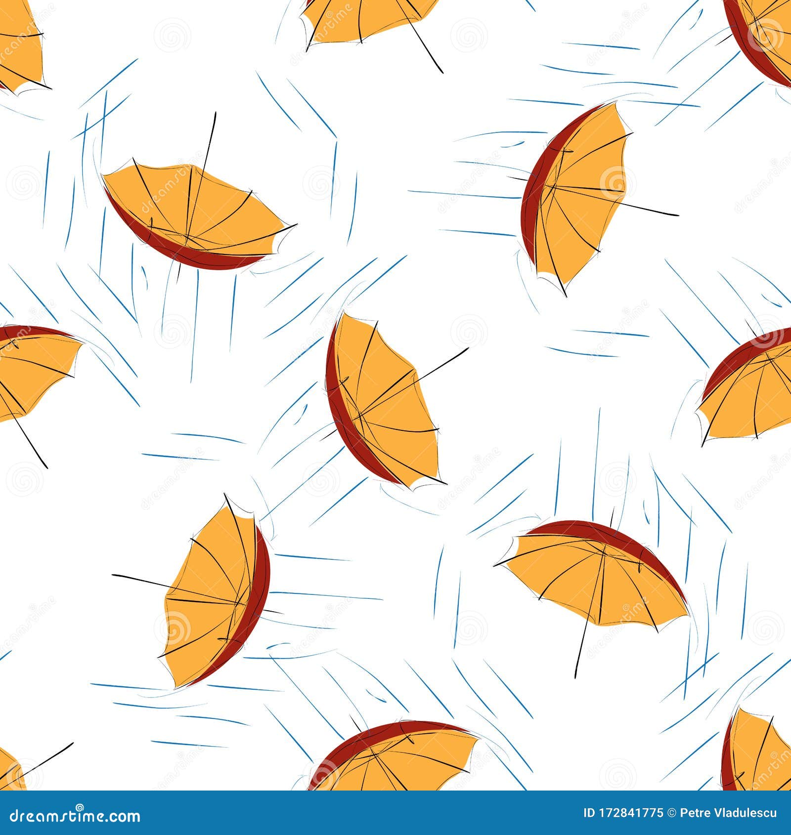 Seamless Pattern with Red Umbrella(texture 9), Modern Stylish Image ...
