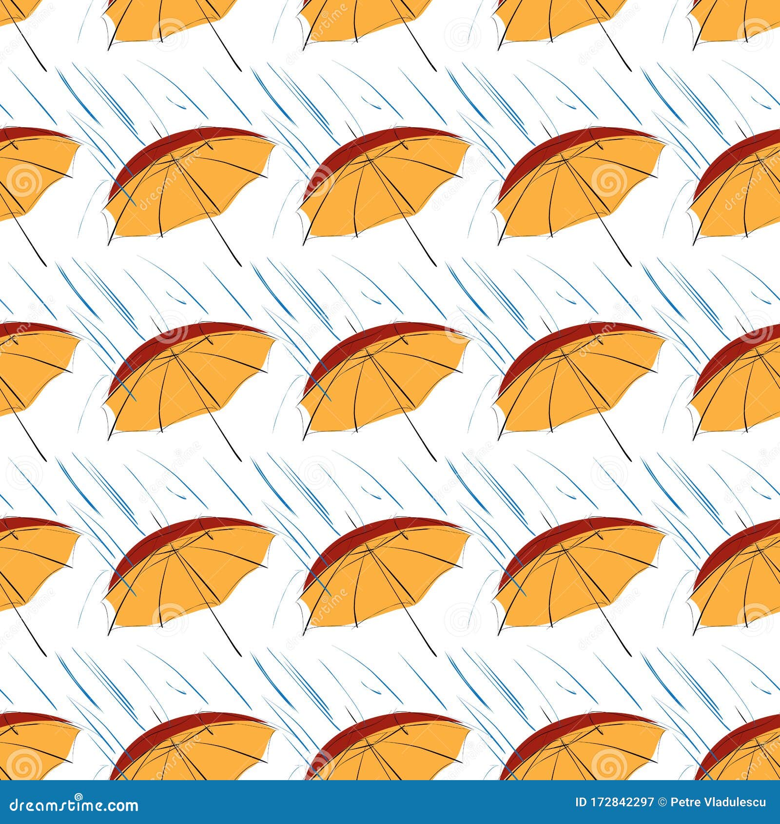 Seamless Pattern with Red Umbrella(texture 4), Modern Stylish Image ...