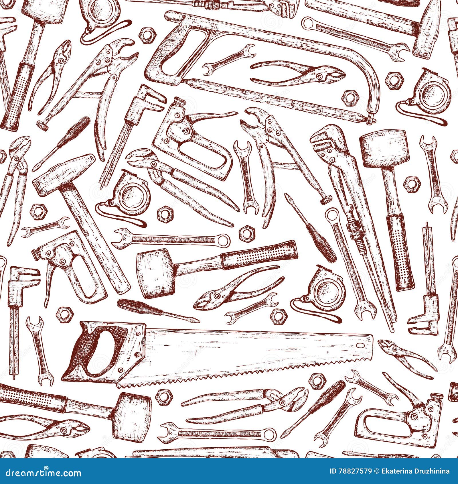 Seamless Pattern of Repair Tools Icons Stock Vector - Illustration of ...