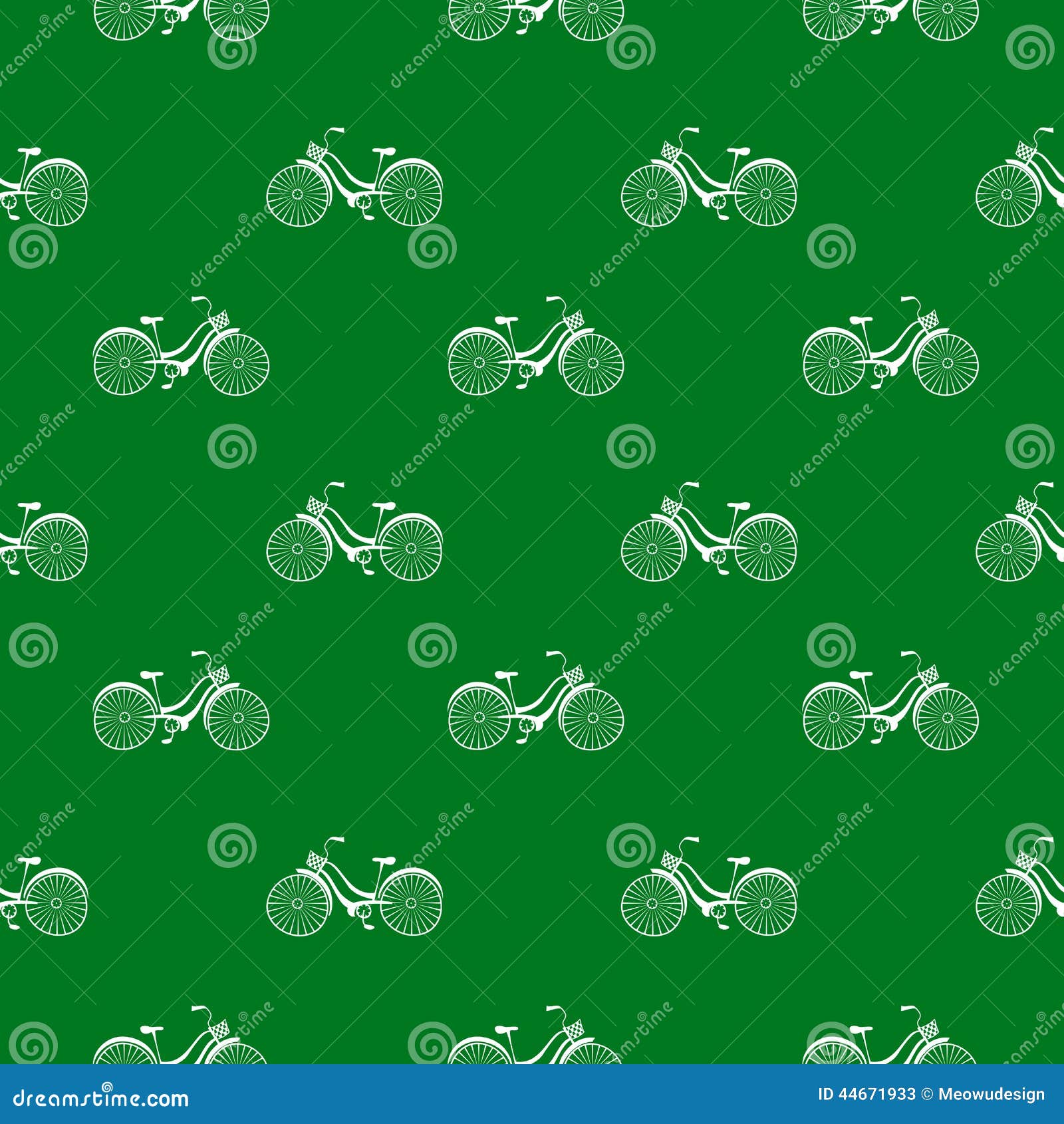 Seamless Pattern with Repeated Images of Bicycle Stock Vector ...