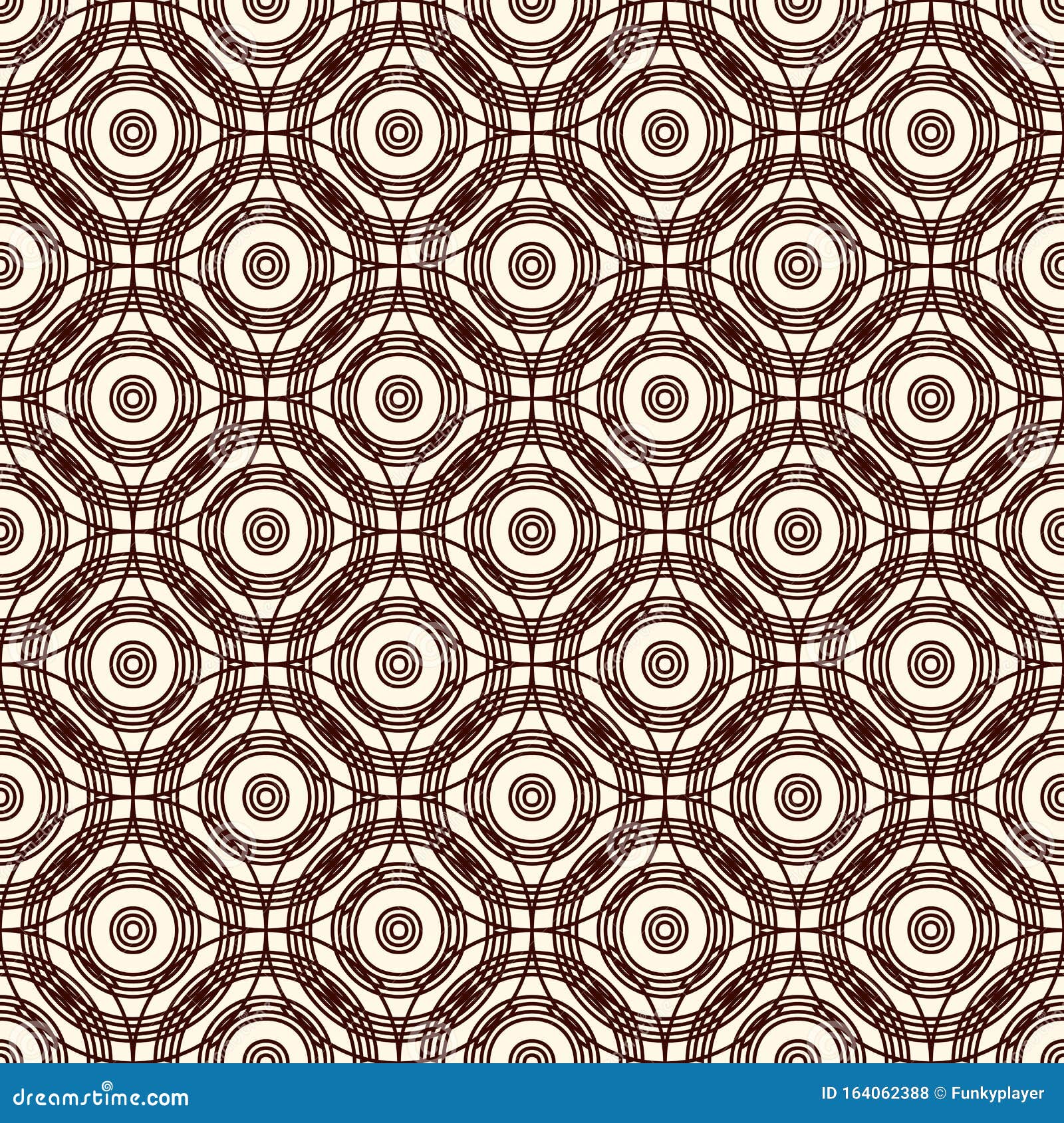 Seamless Pattern with Repeated Overlapping Circles. Round Links Chain ...