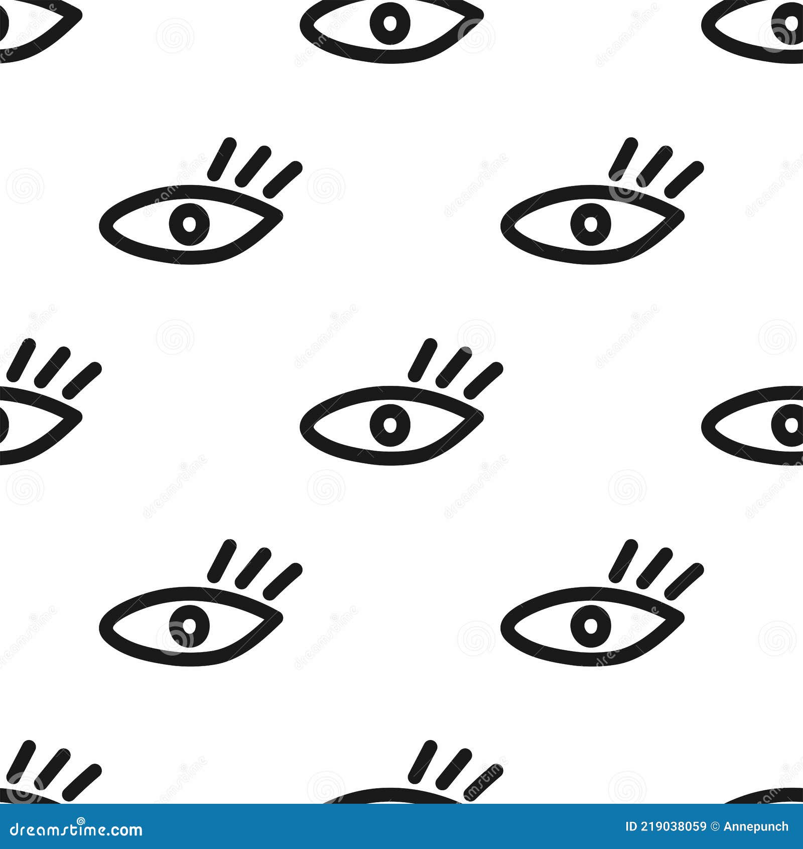 Seamless Pattern with Repeating Eye Drawn by Hand. Doodle, Sketch Stock ...