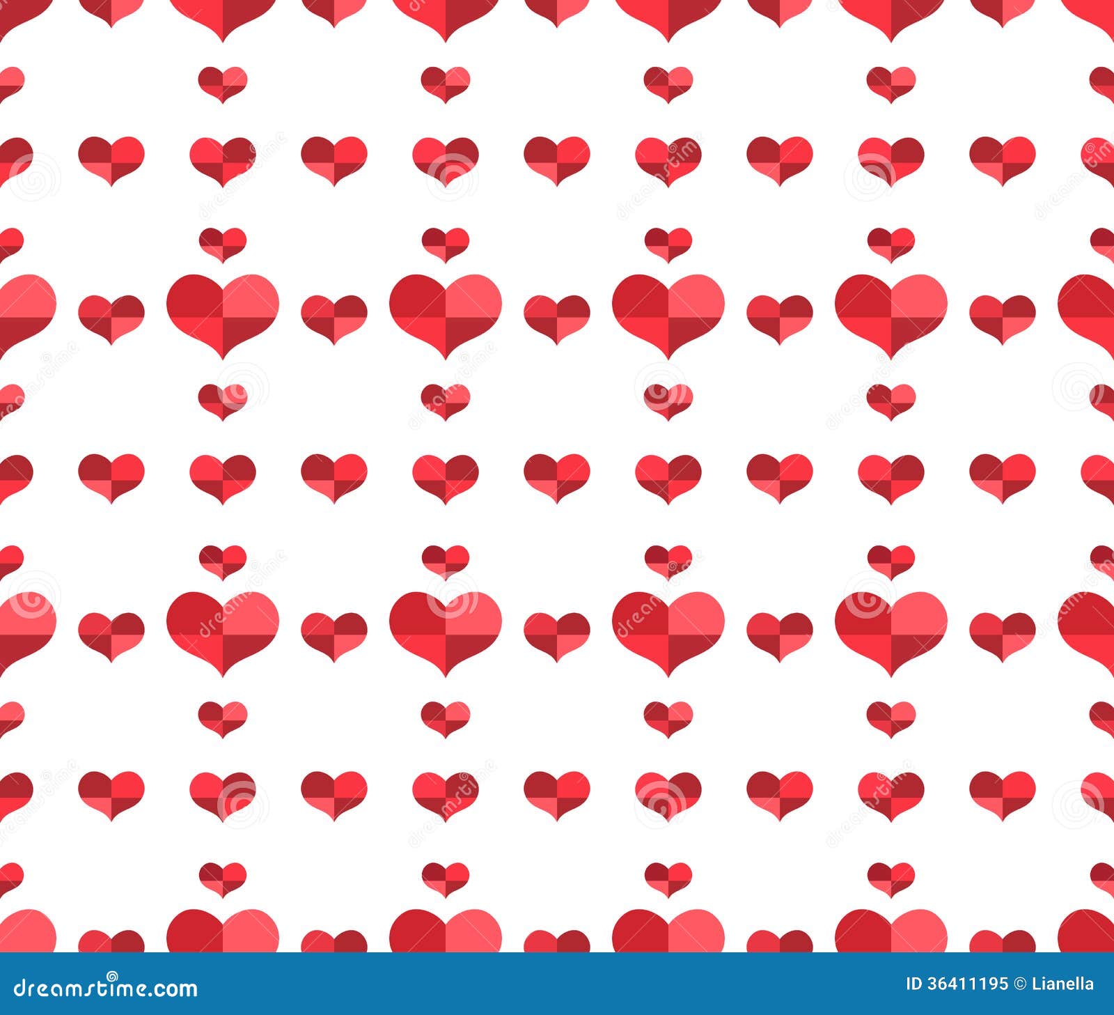 Seamless Pattern with Repeating Hearts Stock Vector - Illustration of ...