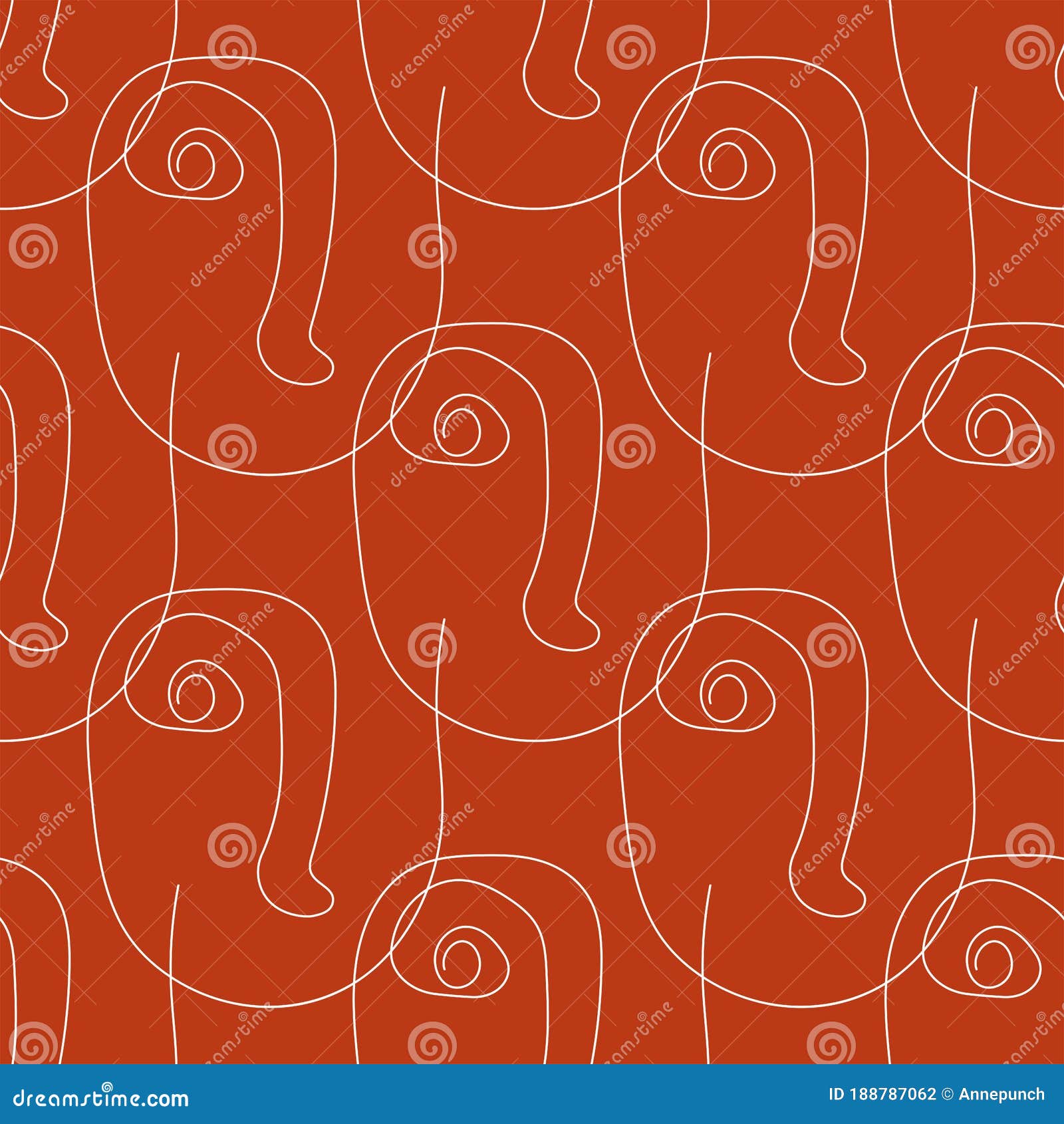 Seamless Pattern with Repeating Outline of Human Face. Drawn by Hand ...