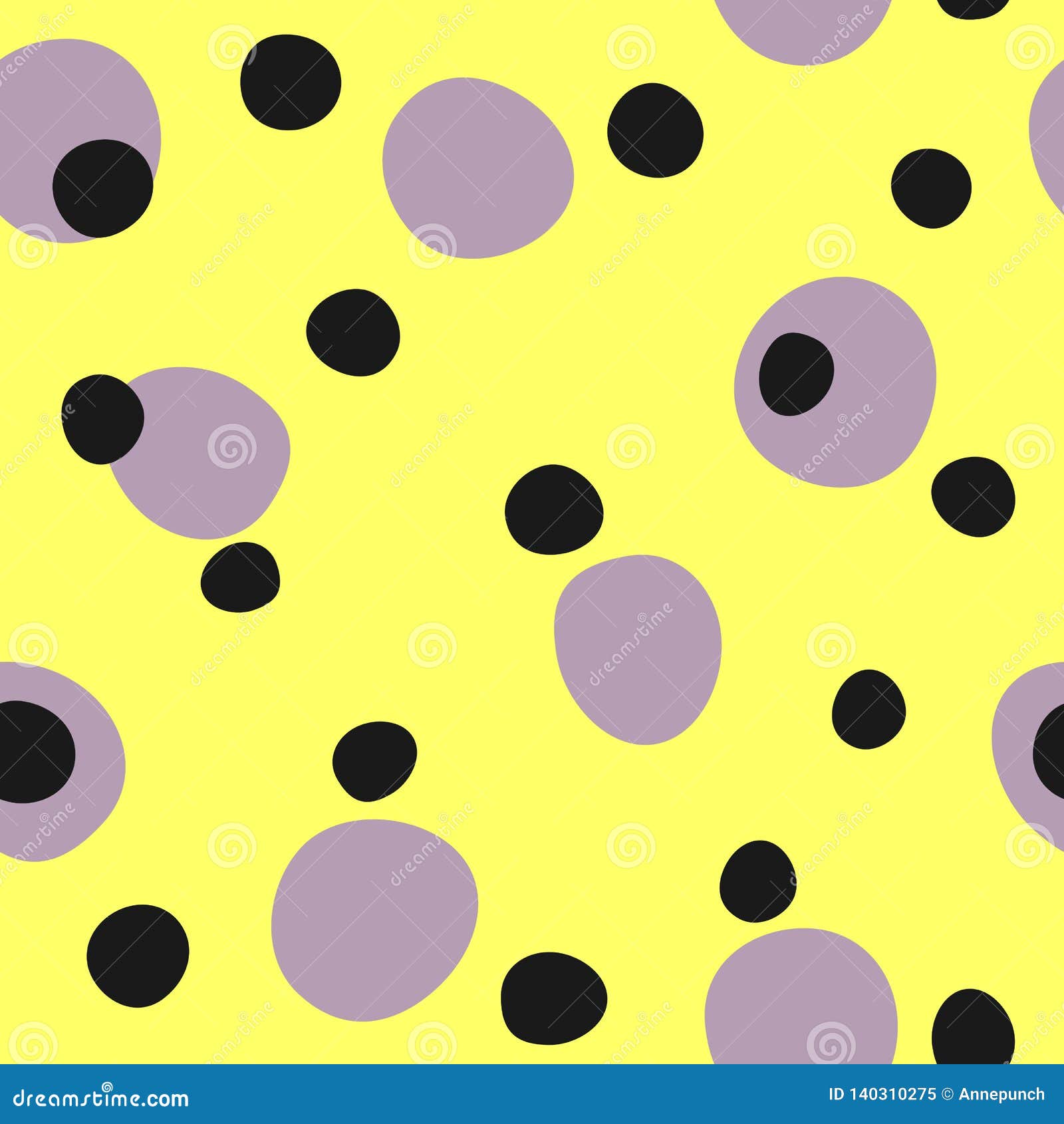 Seamless Pattern with Repeating Round Spots. Irregular Polka Dot ...