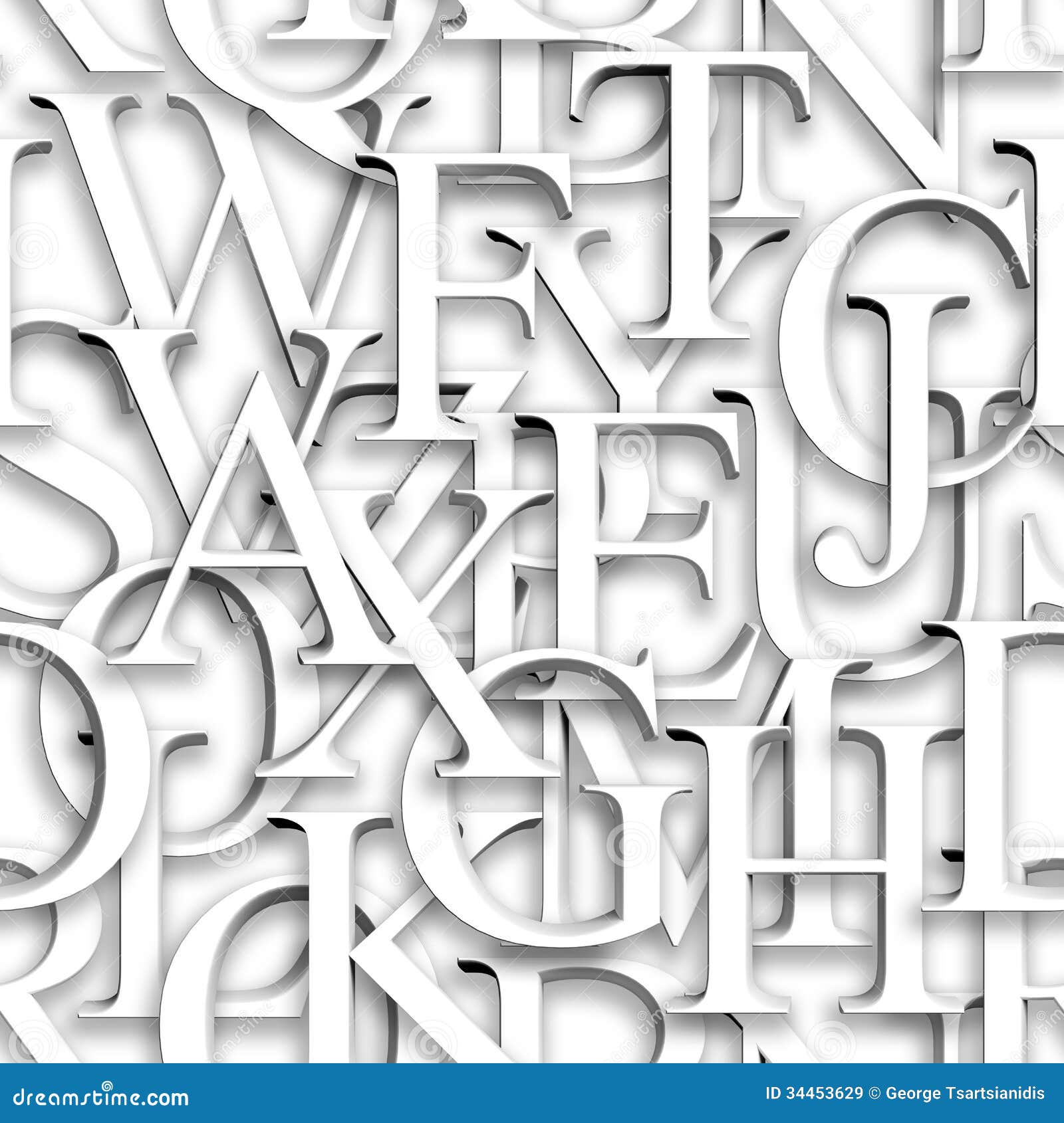Repeating Texture White 3d Letters Stock Illustrations – 2 Repeating ...