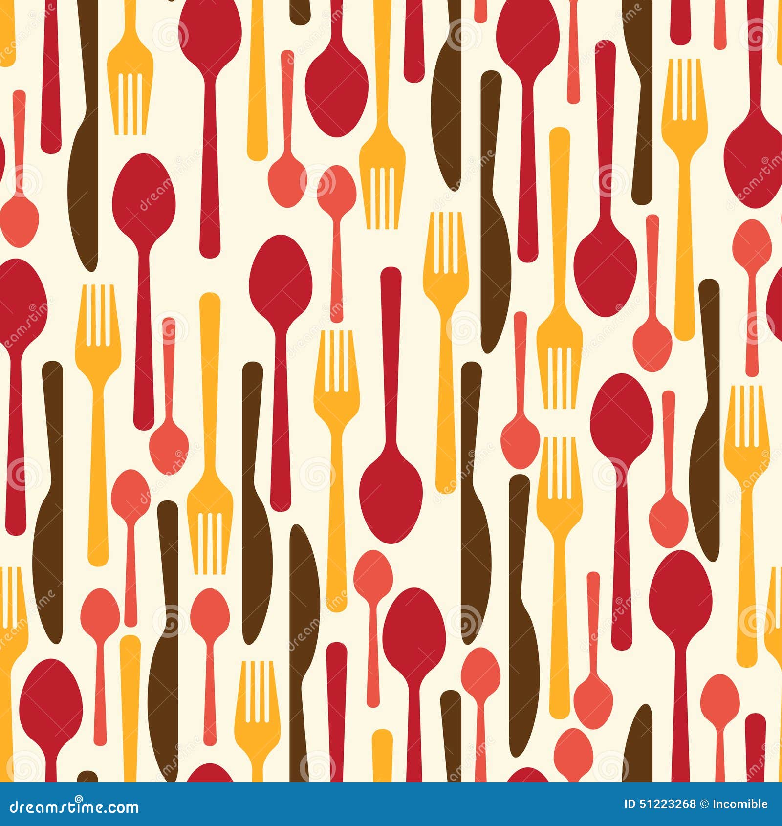 Seamless Pattern with Restaurant and Kitchen Stock Vector ...