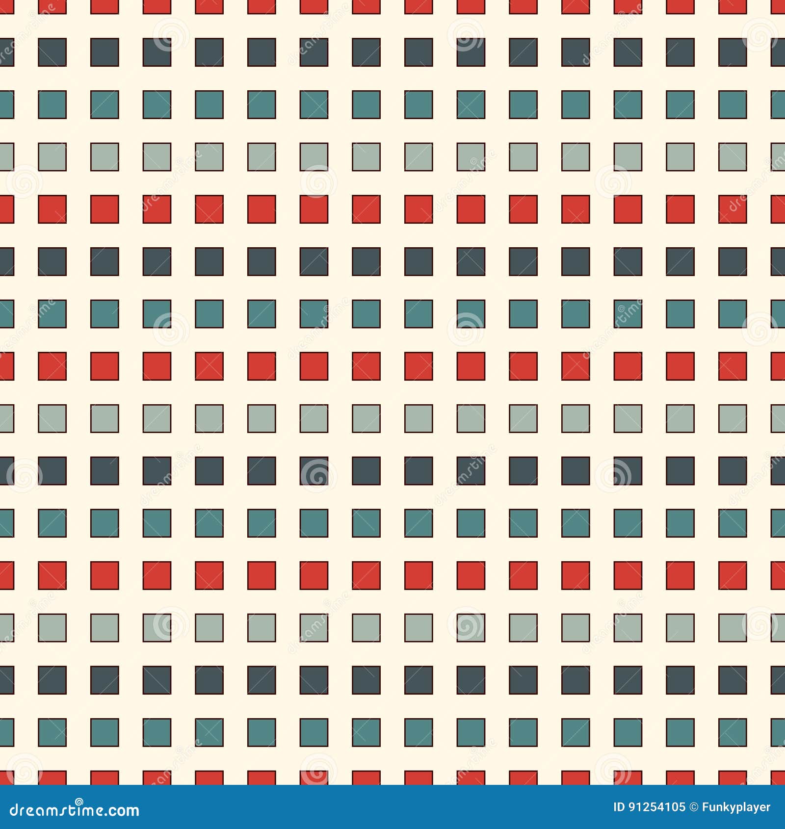 Seamless Pattern With Retro Colors Repeated Squares. Horizontal Dashed ... Seamless Pattern With Retro Colors Repeated Squares. Horizontal Dashed ...