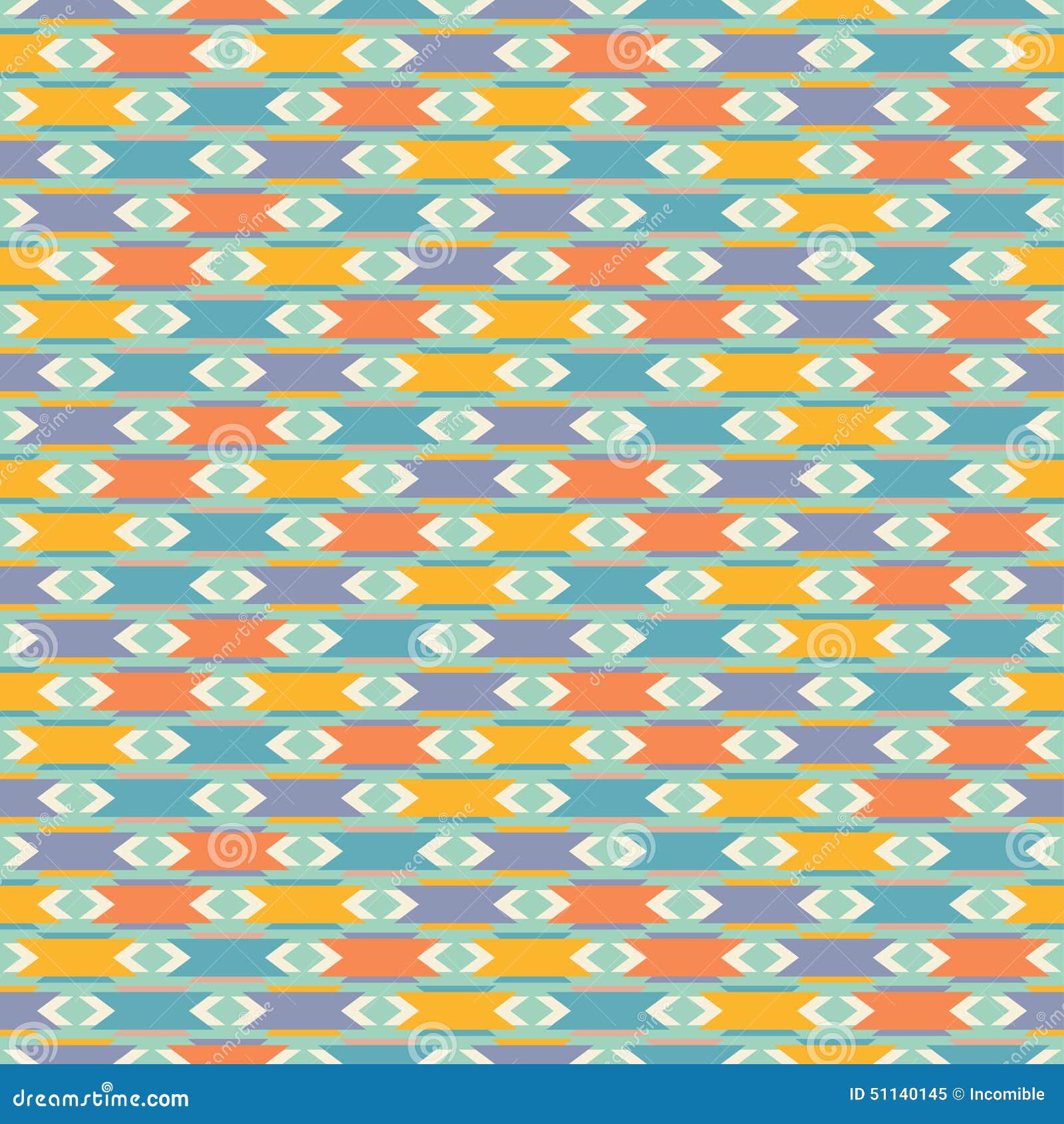 Seamless Pattern in Retro Style Stock Vector - Illustration of modern ...