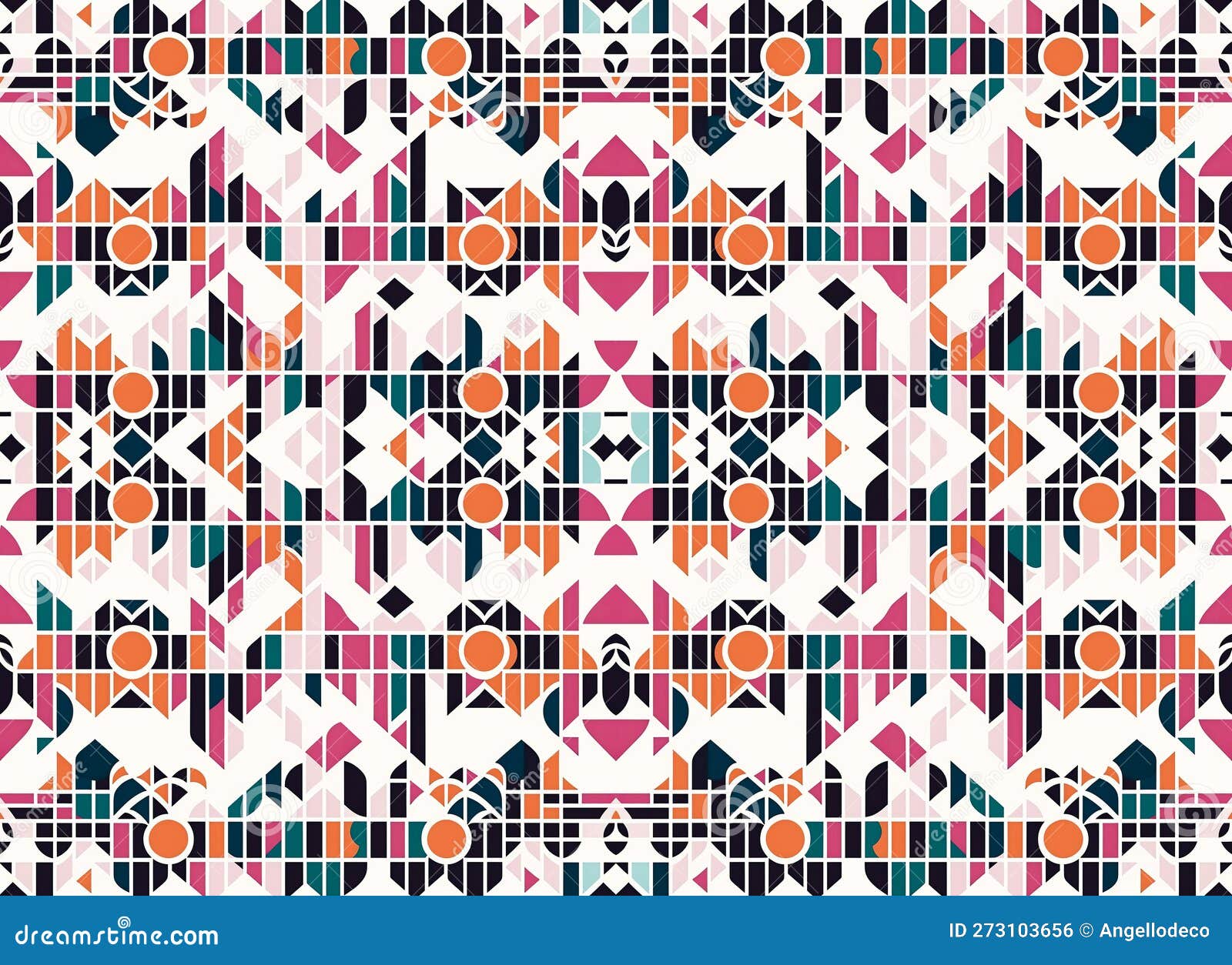 Seamless Pattern Retro Whit Lines and Shapes Irregulars Groovy Style in ...