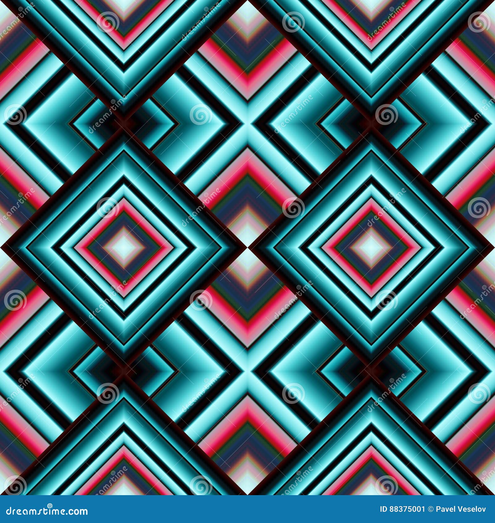 Seamless Pattern of Rhombuses Stock Vector - Illustration of gradient ...