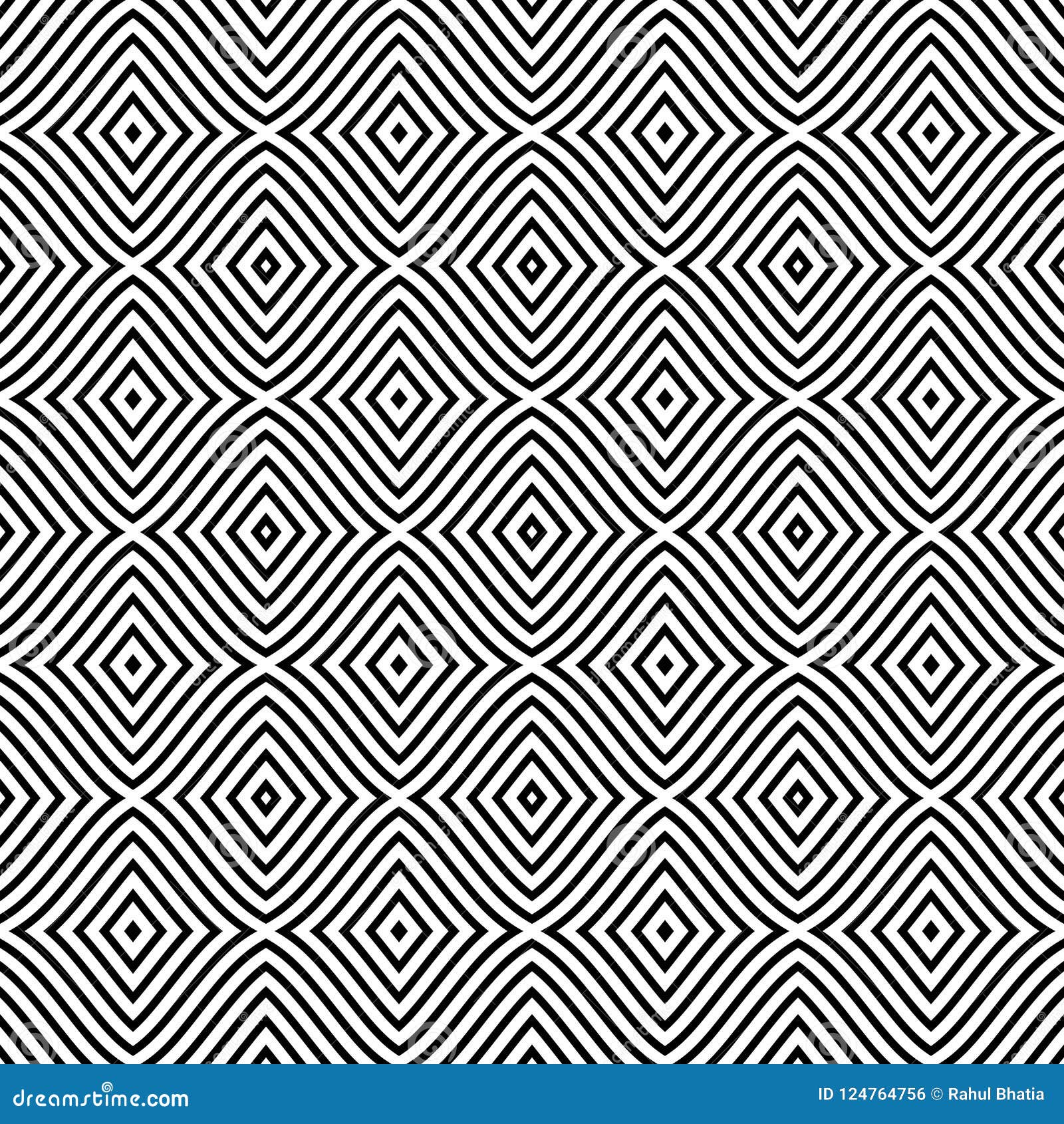 Seamless Pattern with Rhombuses, Stripes, Lines. Repeatable Design for ...