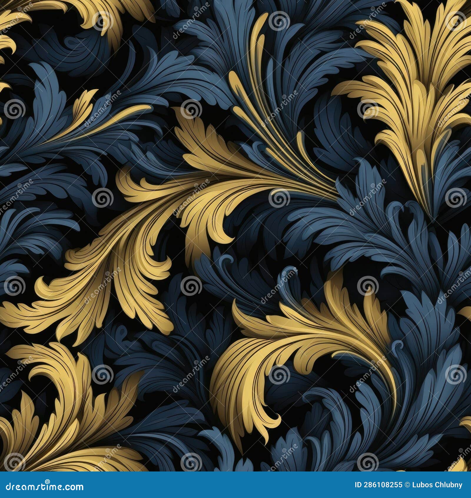 Seamless Pattern with Rich Ornament and Old Damascus Style Pattern for ...