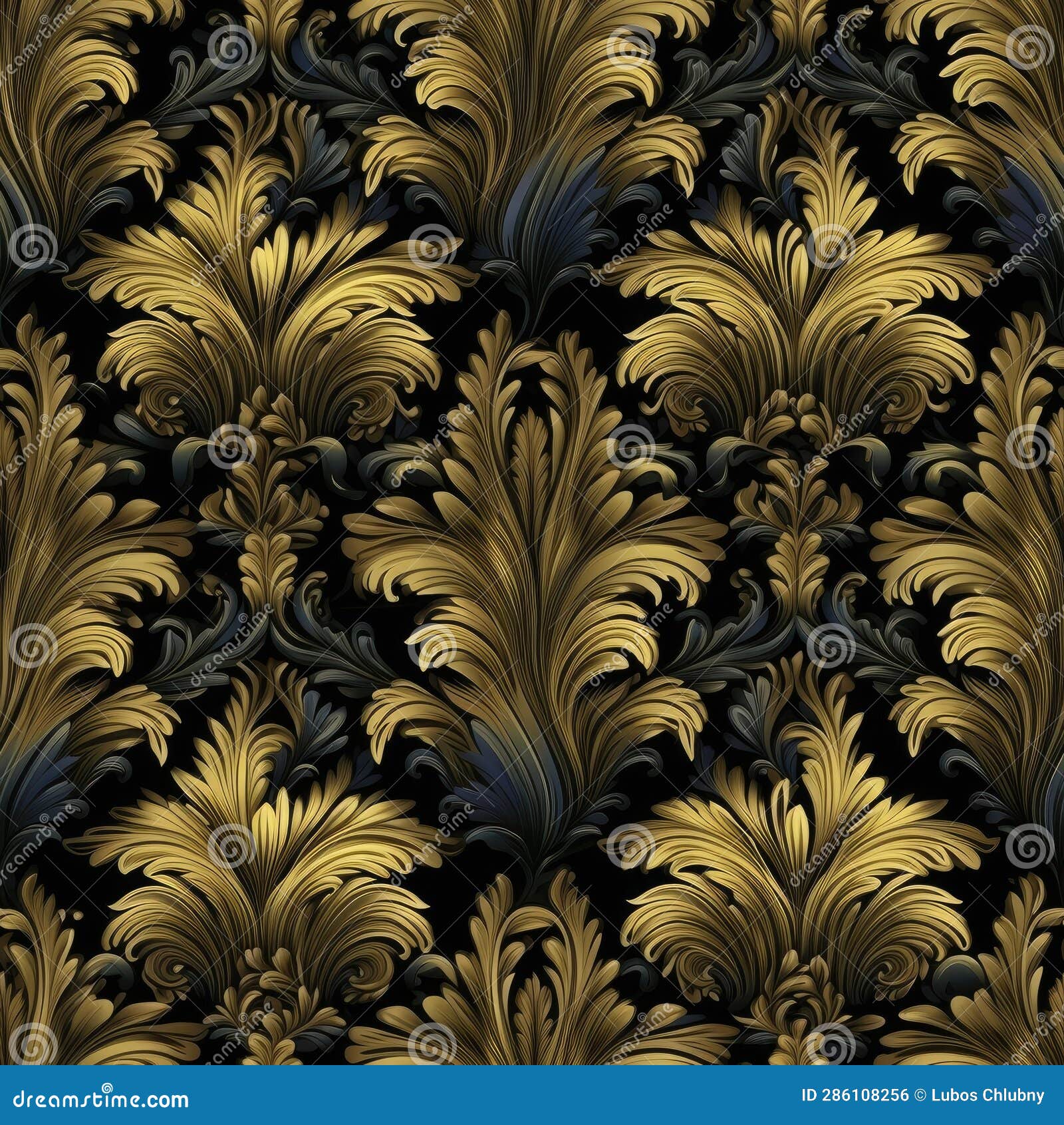 Seamless Pattern with Rich Ornament and Old Damascus Style Pattern for ...