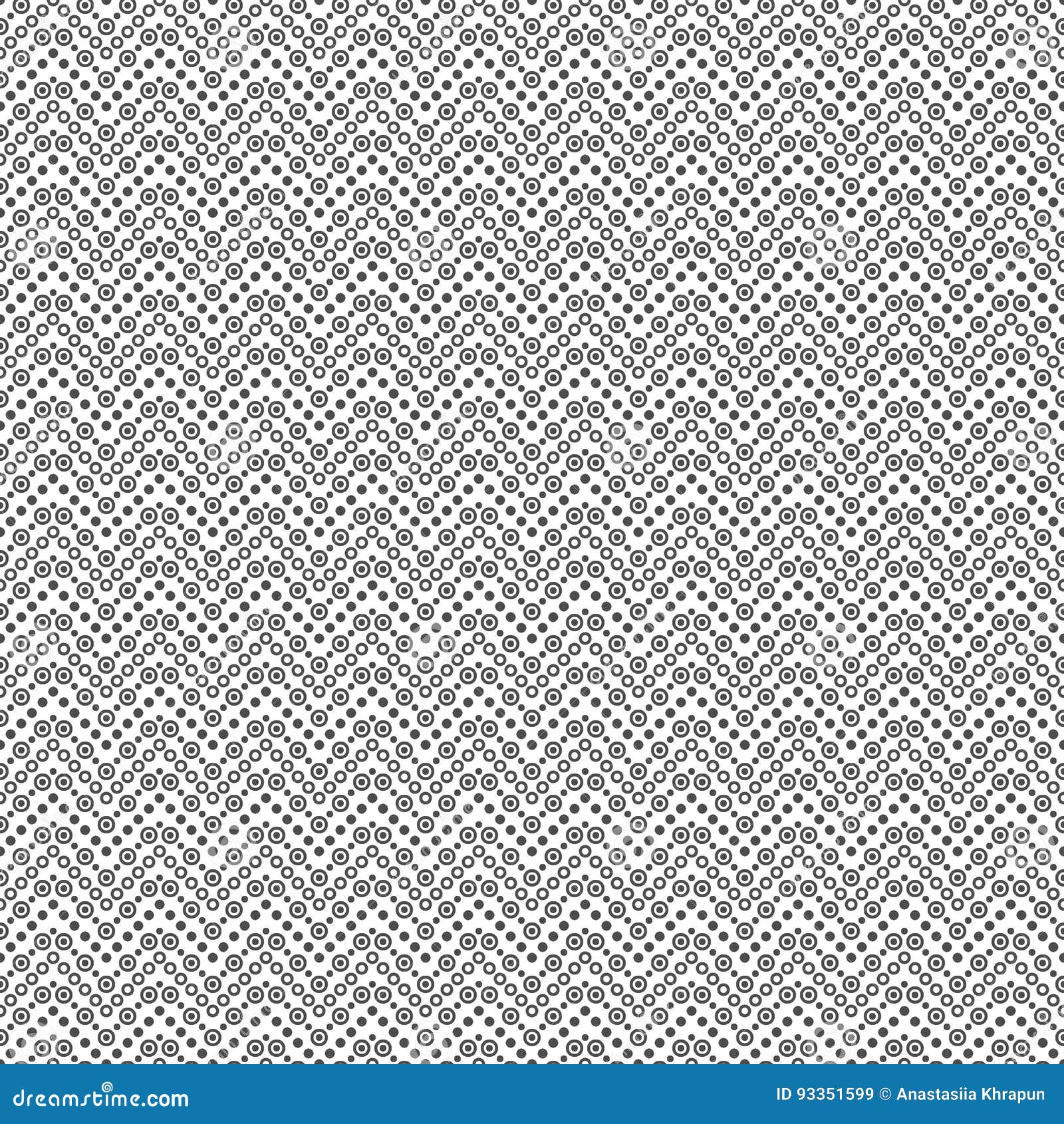Seamless Pattern of Rings and Dots. Geometric Dotted Wallpaper Stock ...