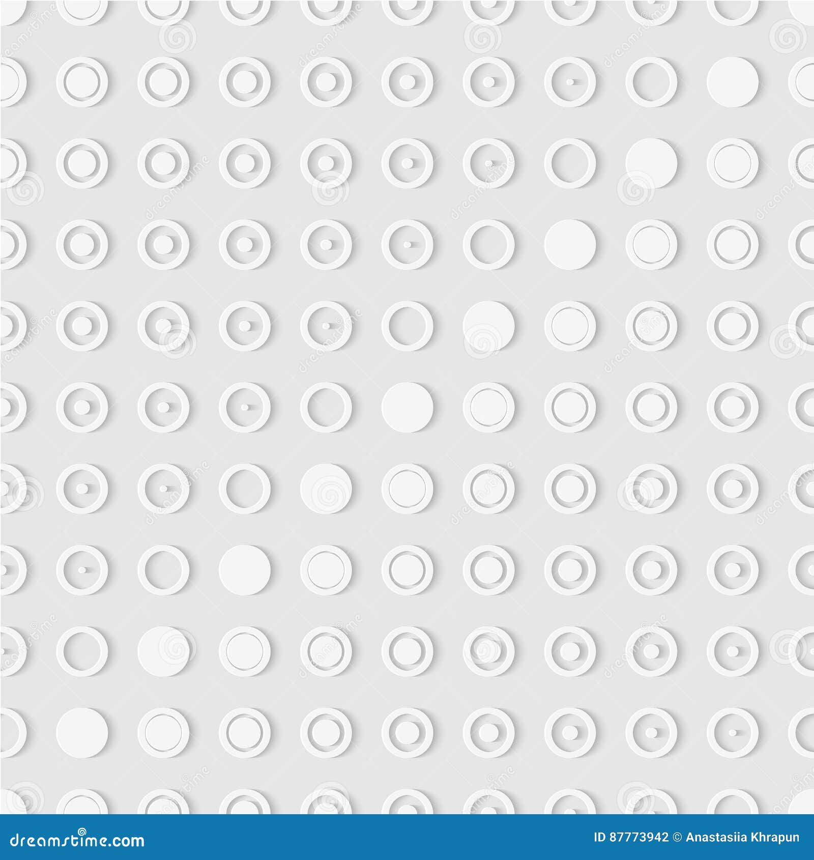 Seamless Pattern of Rings and Dots. Soft Background Stock Vector ...