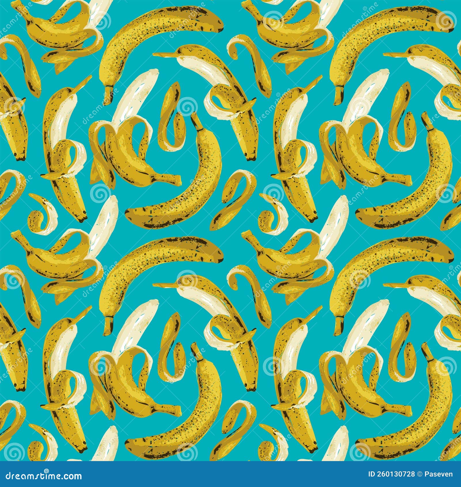 Seamless Pattern with Ripe Bananas on Backdrop Stock Vector ...
