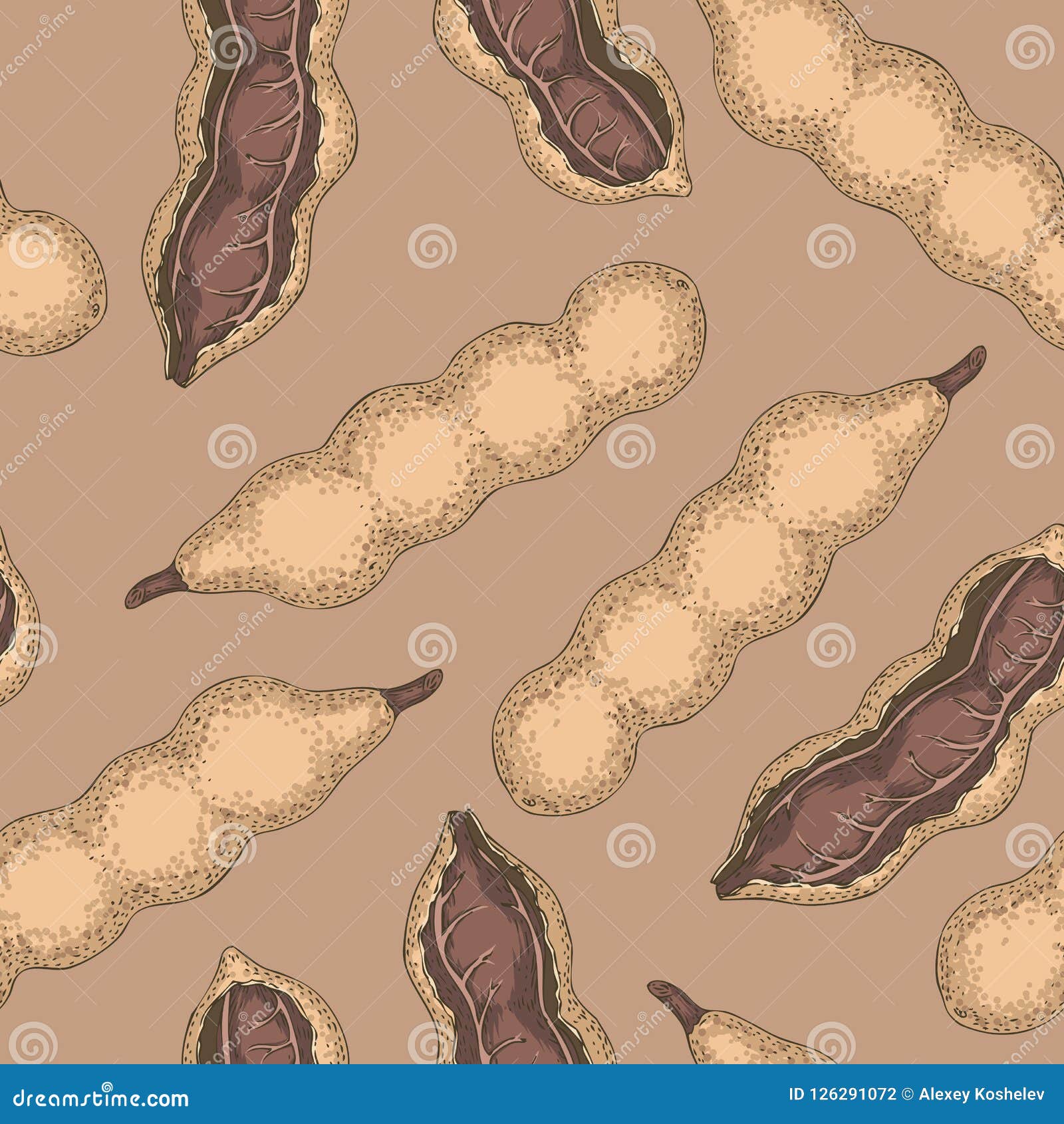Seamless Pattern. Ripe Tamarind Stock Illustration - Illustration of ... Seamless Pattern. Ripe Tamarind Stock Illustration - Illustration of ...