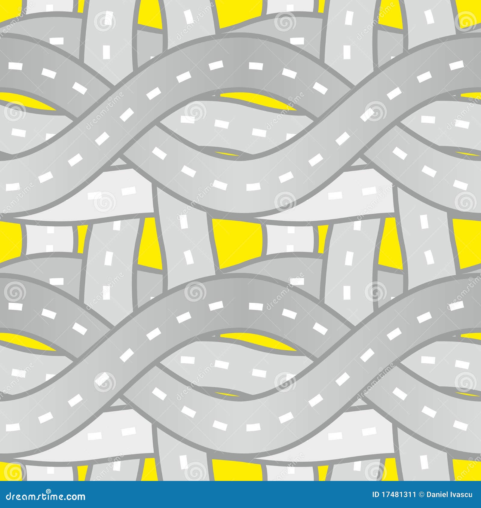 Seamless pattern roads stock vector. Illustration of road - 17481311