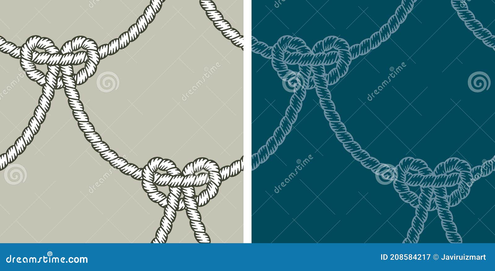 Seamless Pattern, Rope Loops Stock Vector - Illustration of seamless ...