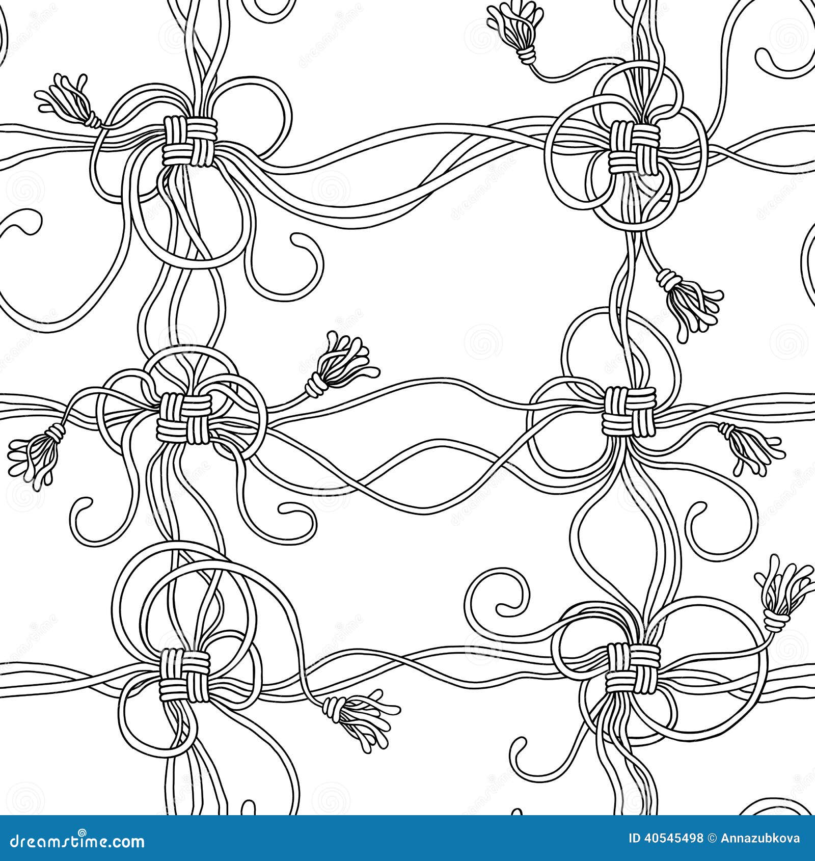 Seamless Pattern with Ropes, Knots and Tassels Stock Vector ...