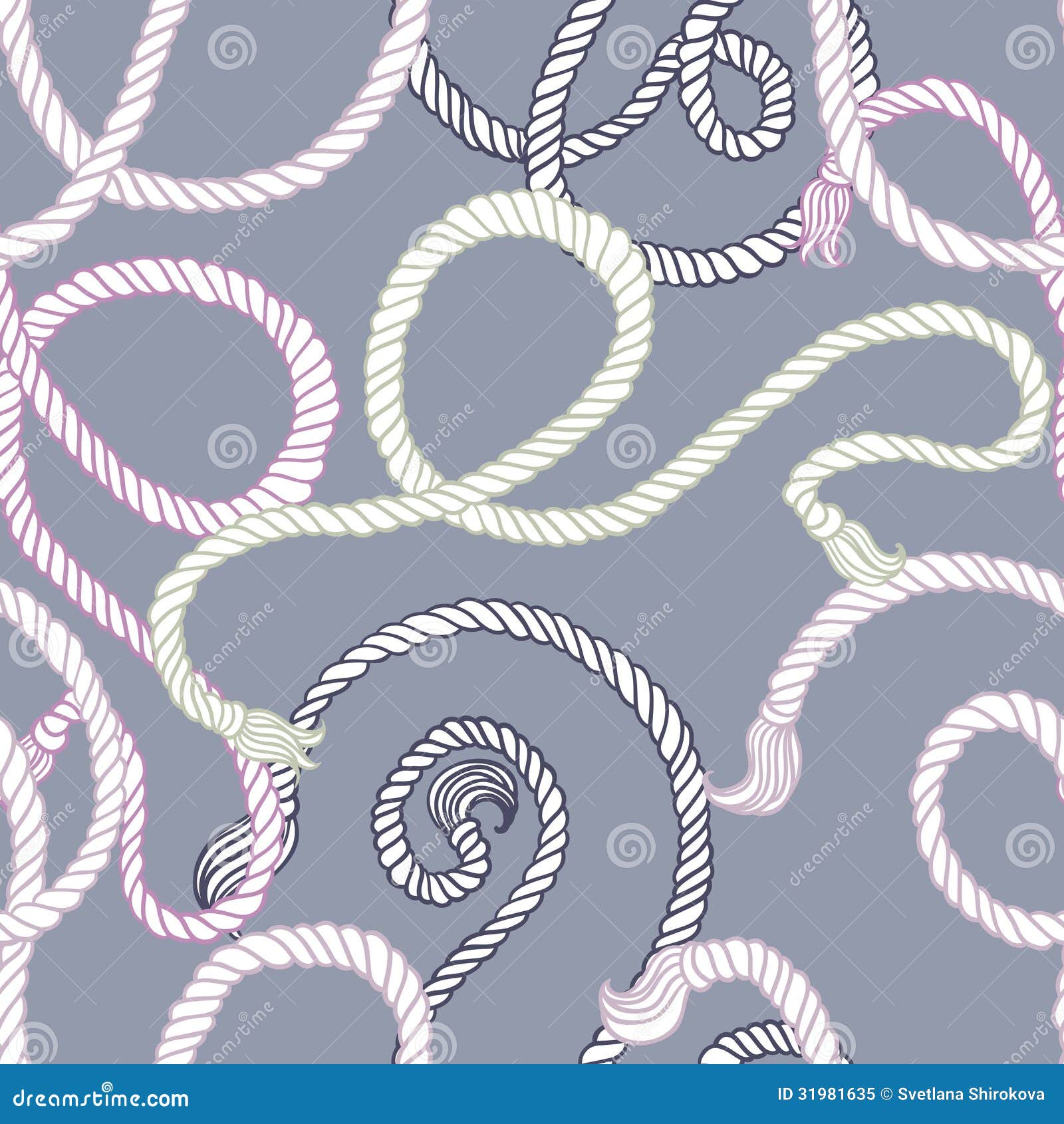 Seamless Pattern with Ropes Stock Vector - Illustration of rope, knot ...