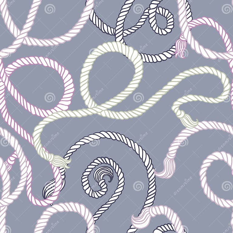 Seamless Pattern with Ropes Stock Vector - Illustration of rope, knot ...