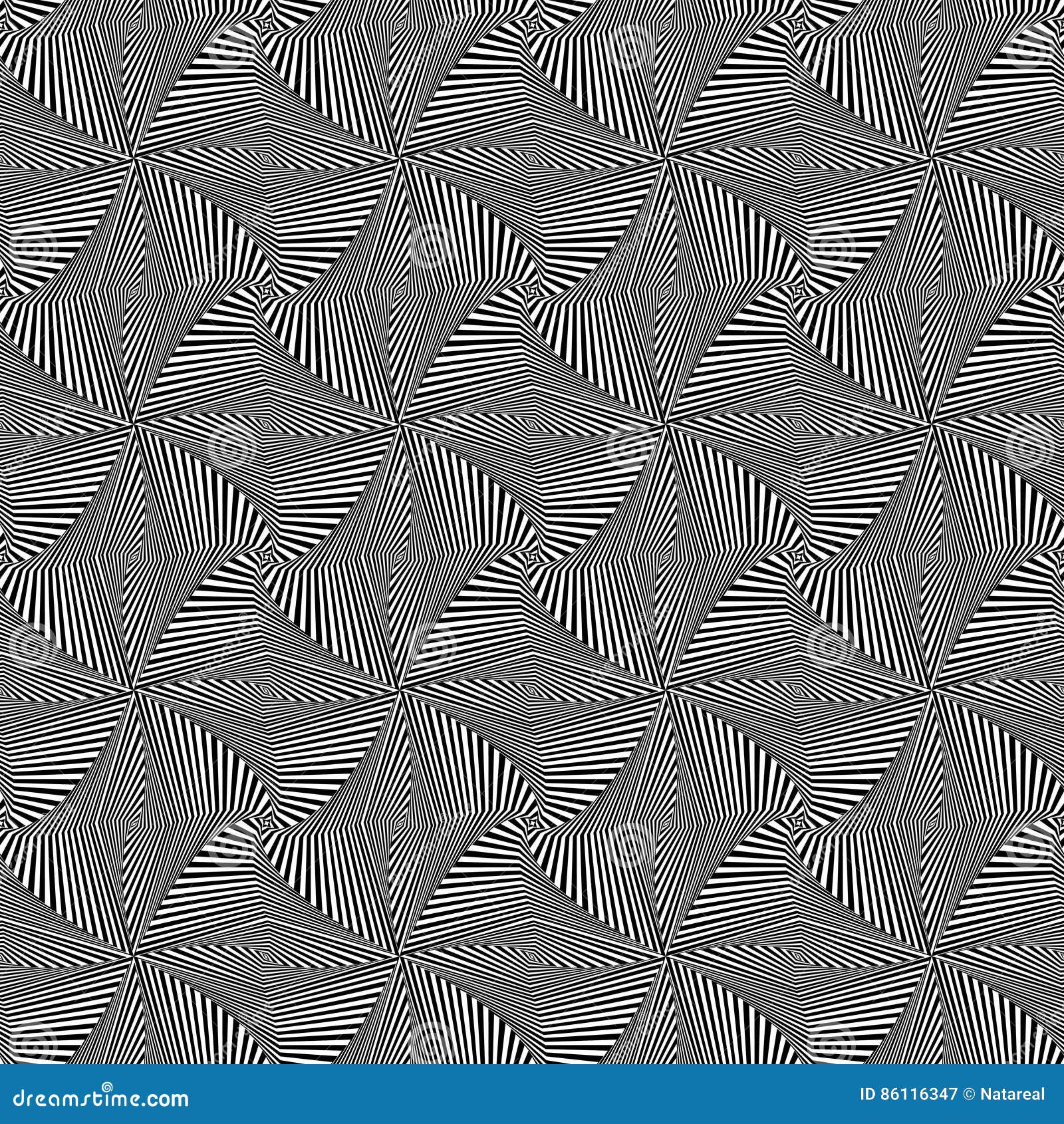 Seamless Pattern with Rotating Monochrome Shapes Stock Vector ...