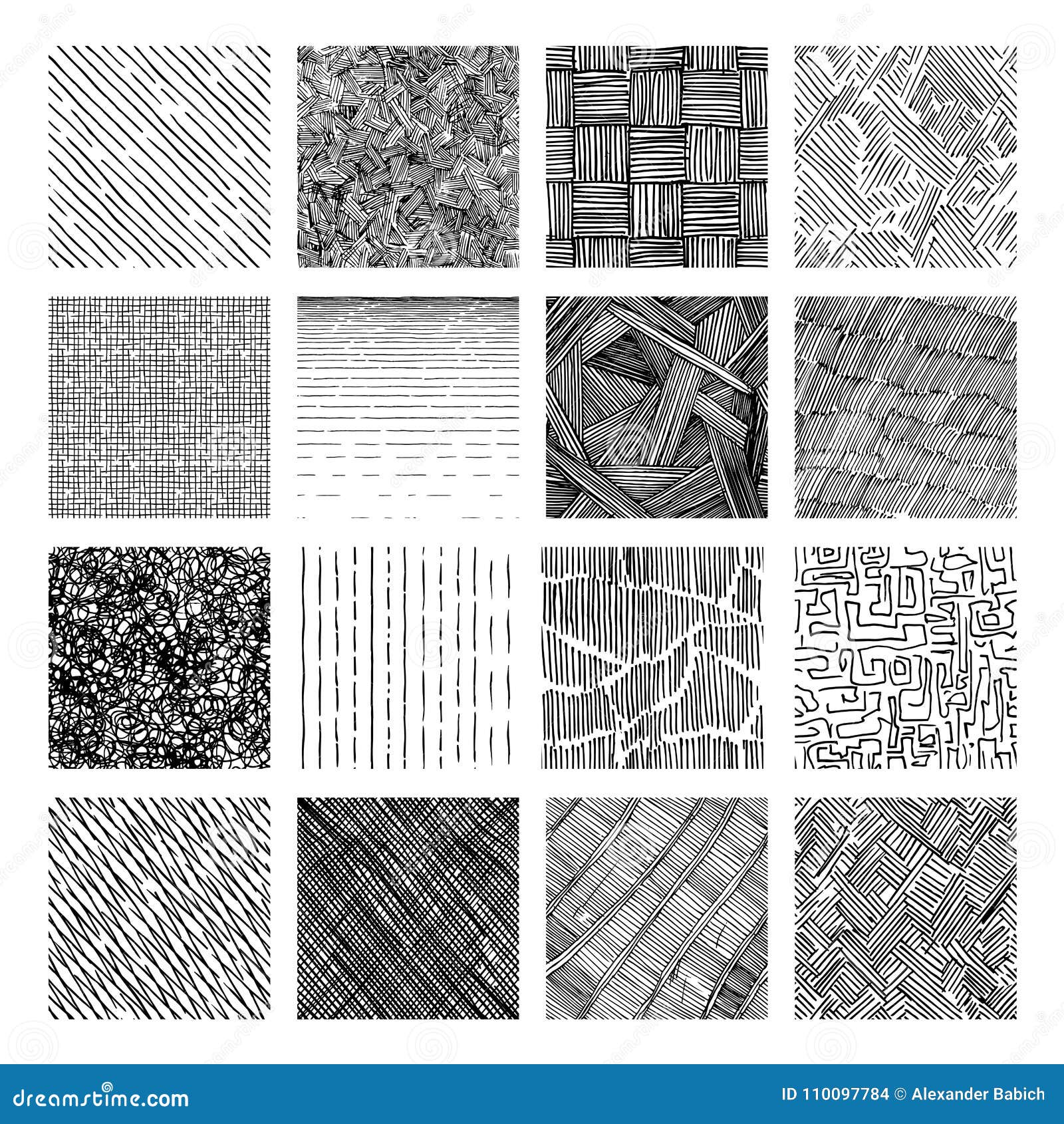 Two Seamless Hatching Patterns. Cartoon Vector | CartoonDealer.com ...