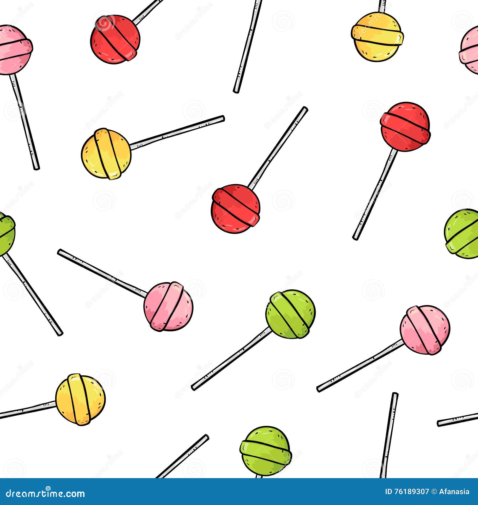 Cartoon Lollipops Seamless Pattern. Vector Illustration | CartoonDealer ...