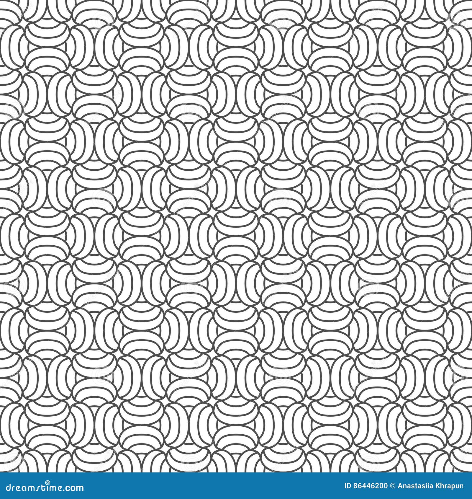 Seamless Pattern of Round Lines. Beautiful Ornament Stock Vector ...