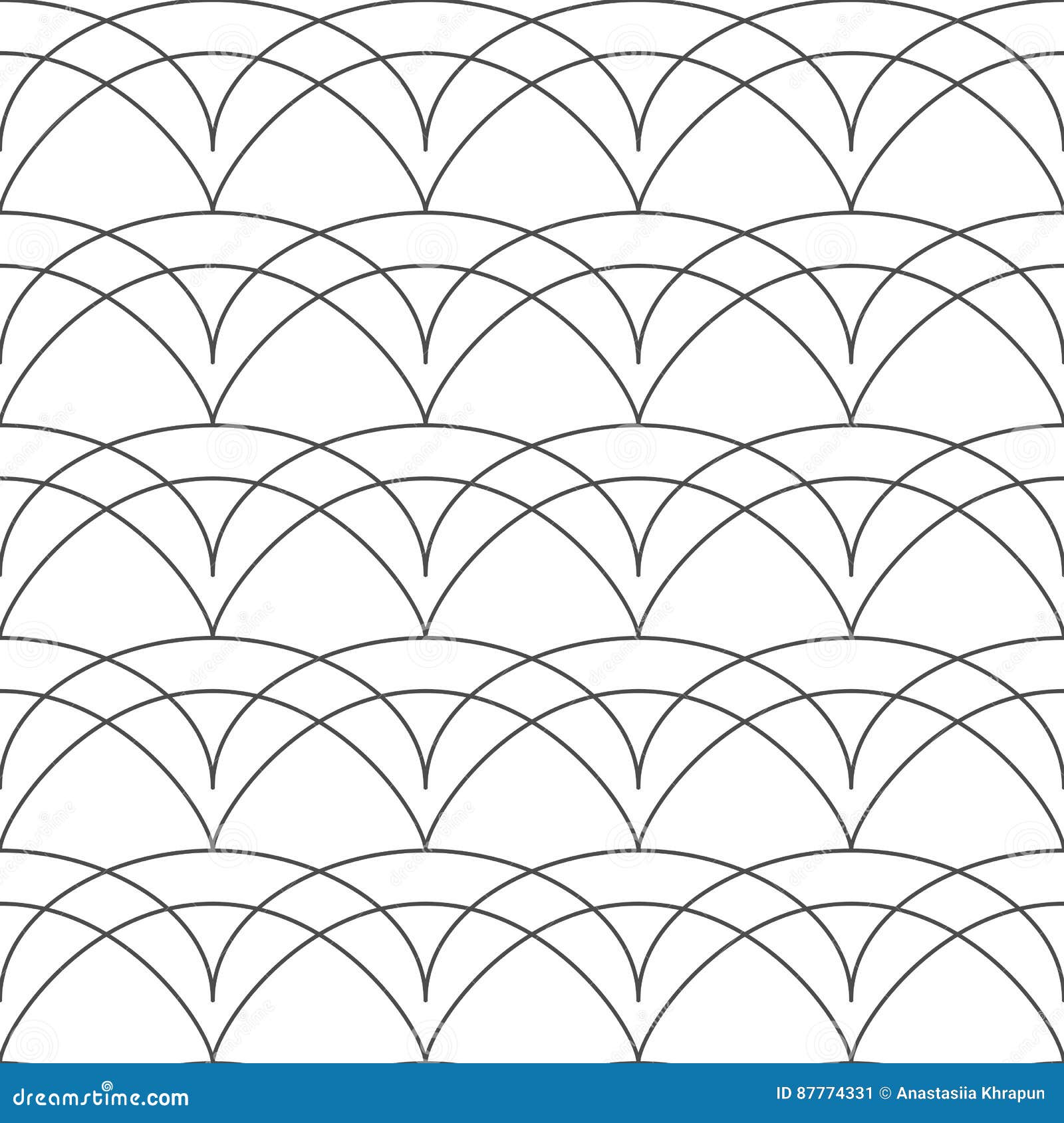Seamless Pattern of Round Lines. Beautiful Wallpaper Stock Vector ...