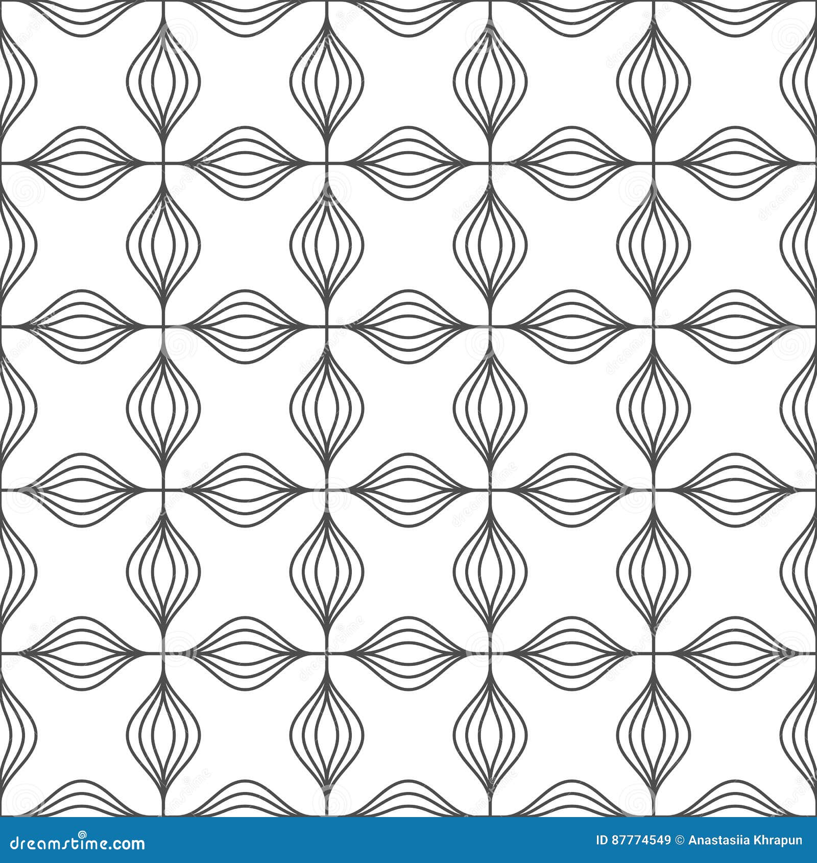 Seamless Pattern of Round Lines. Beautiful Wallpaper Stock Vector ...