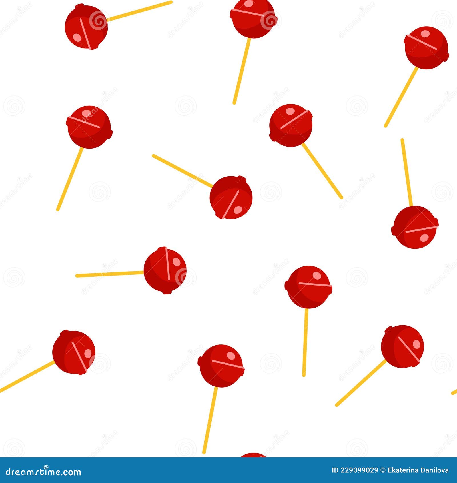 Seamless Pattern with Round Lollipops. Cartoon Style Candy Stock Vector ...