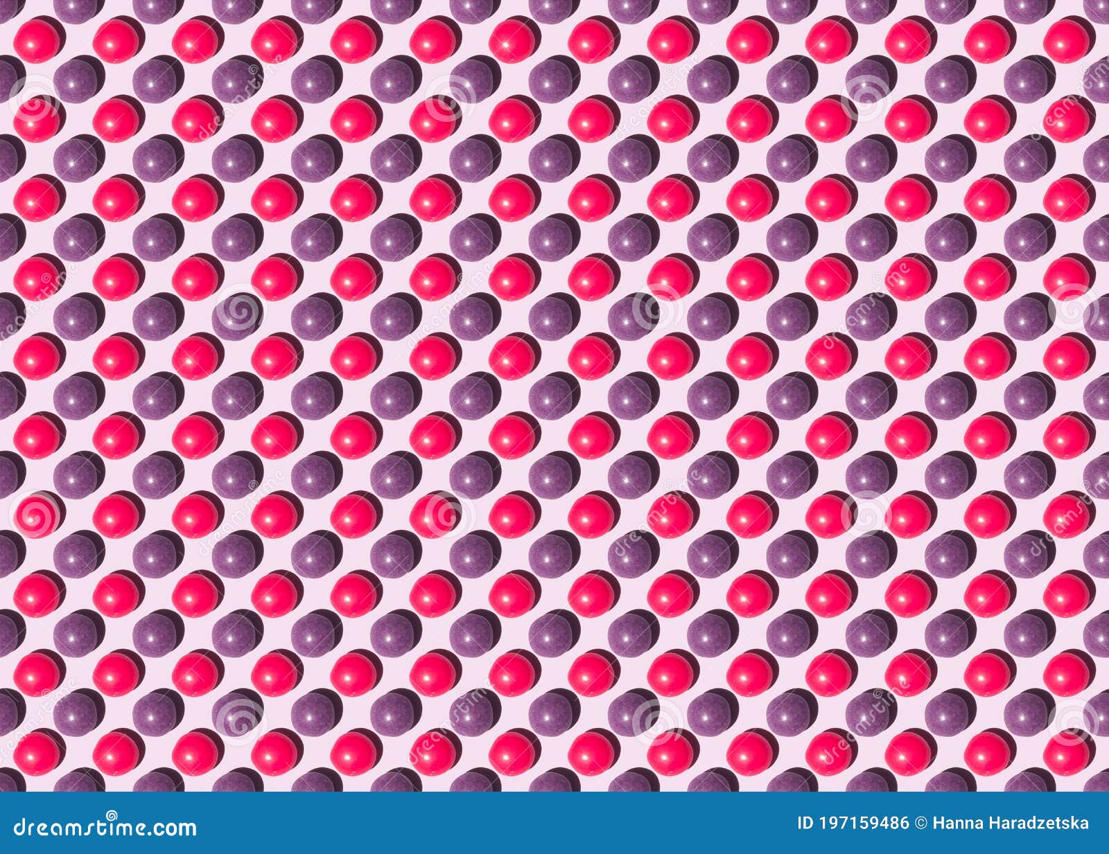 Seamless Pattern of Round Sweets on a Pink Background Stock Photo ...