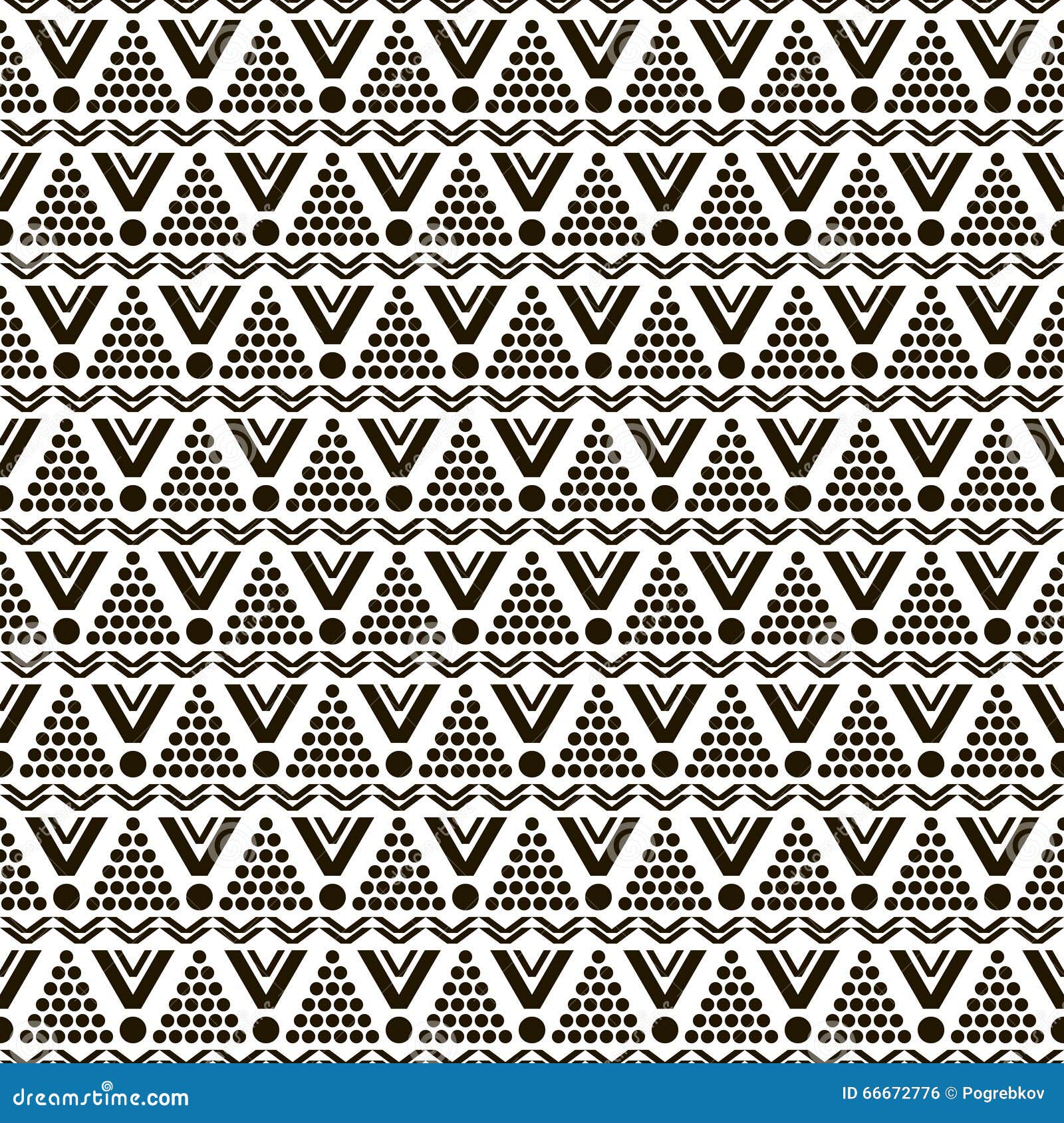 Seamless Pattern of Round and Triangular Shapes Stock Vector ...